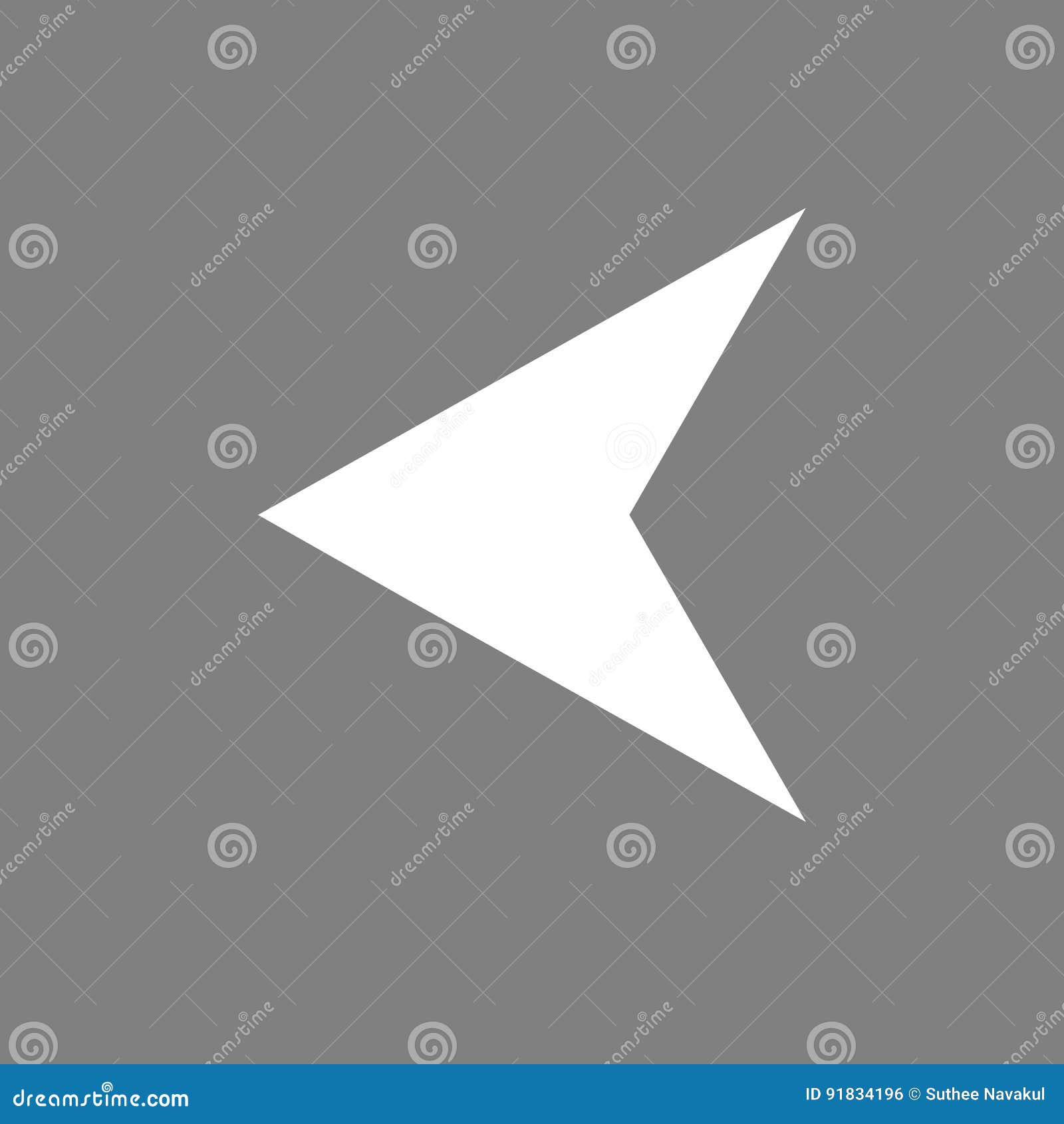 Arrowhead Left icon. stock illustration. Illustration of arrow - 91834196
