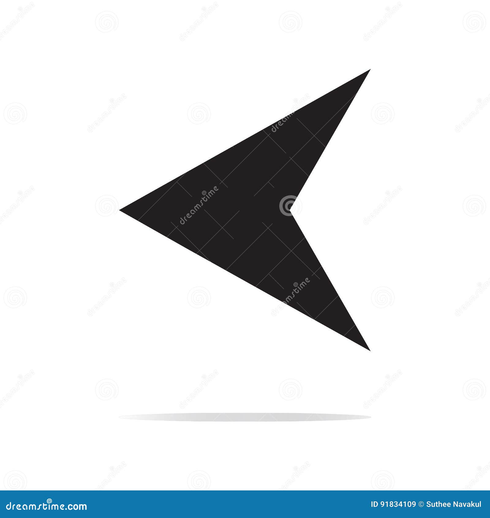 Arrowhead Left Vector Icon. Stock Vector - Illustration of arrow ...