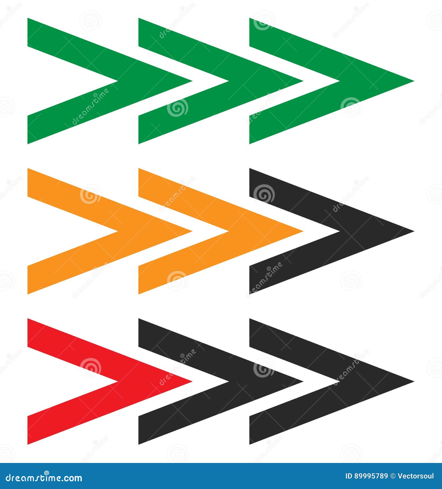 Arrowhead, Pointer Set. Arrow Shapes, Arrow Elements. Flat Arrow Vector ...