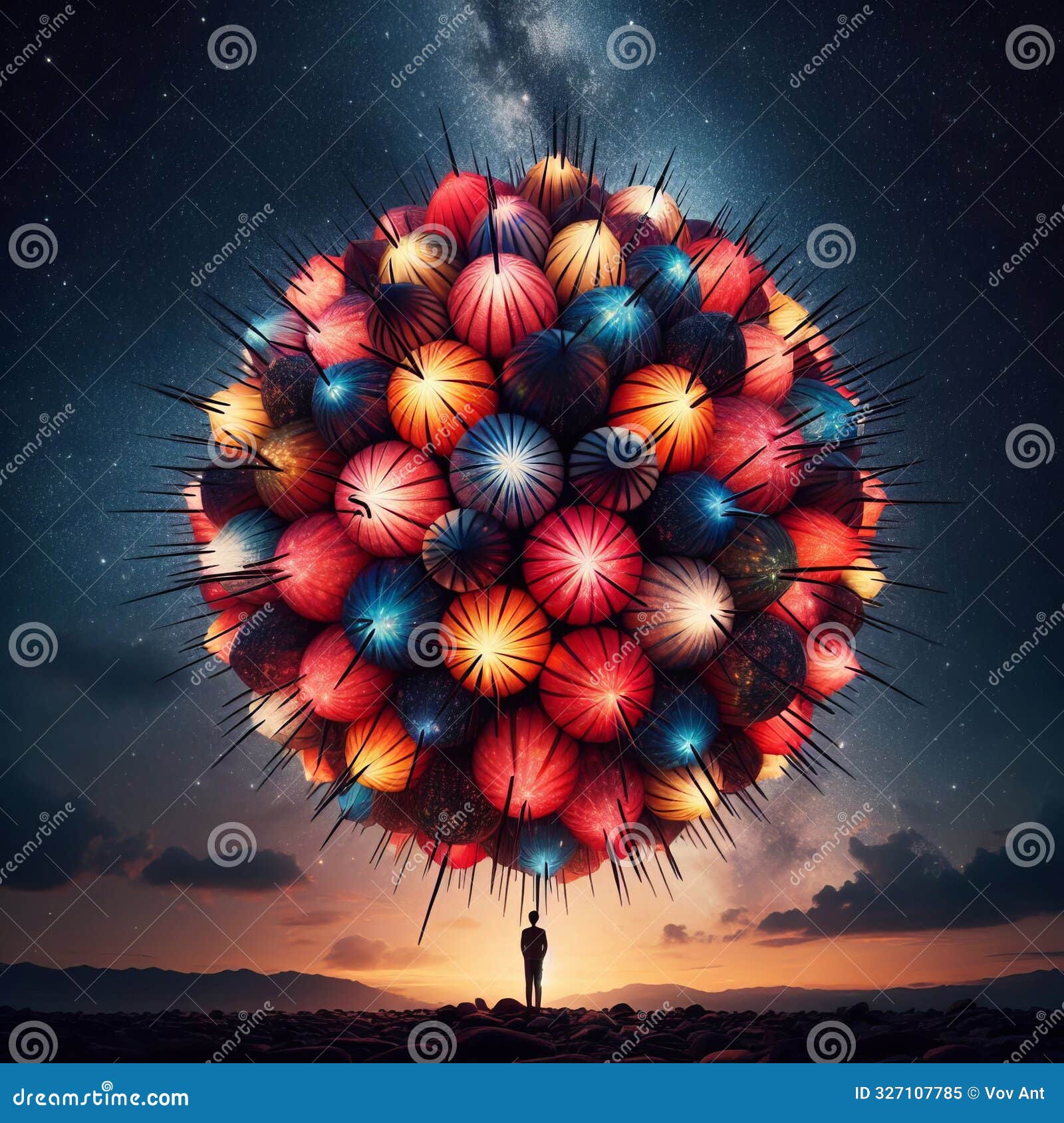 92 53. Arrowhead Shells_ Large, Spherical Fireworks Th Stock Image ...