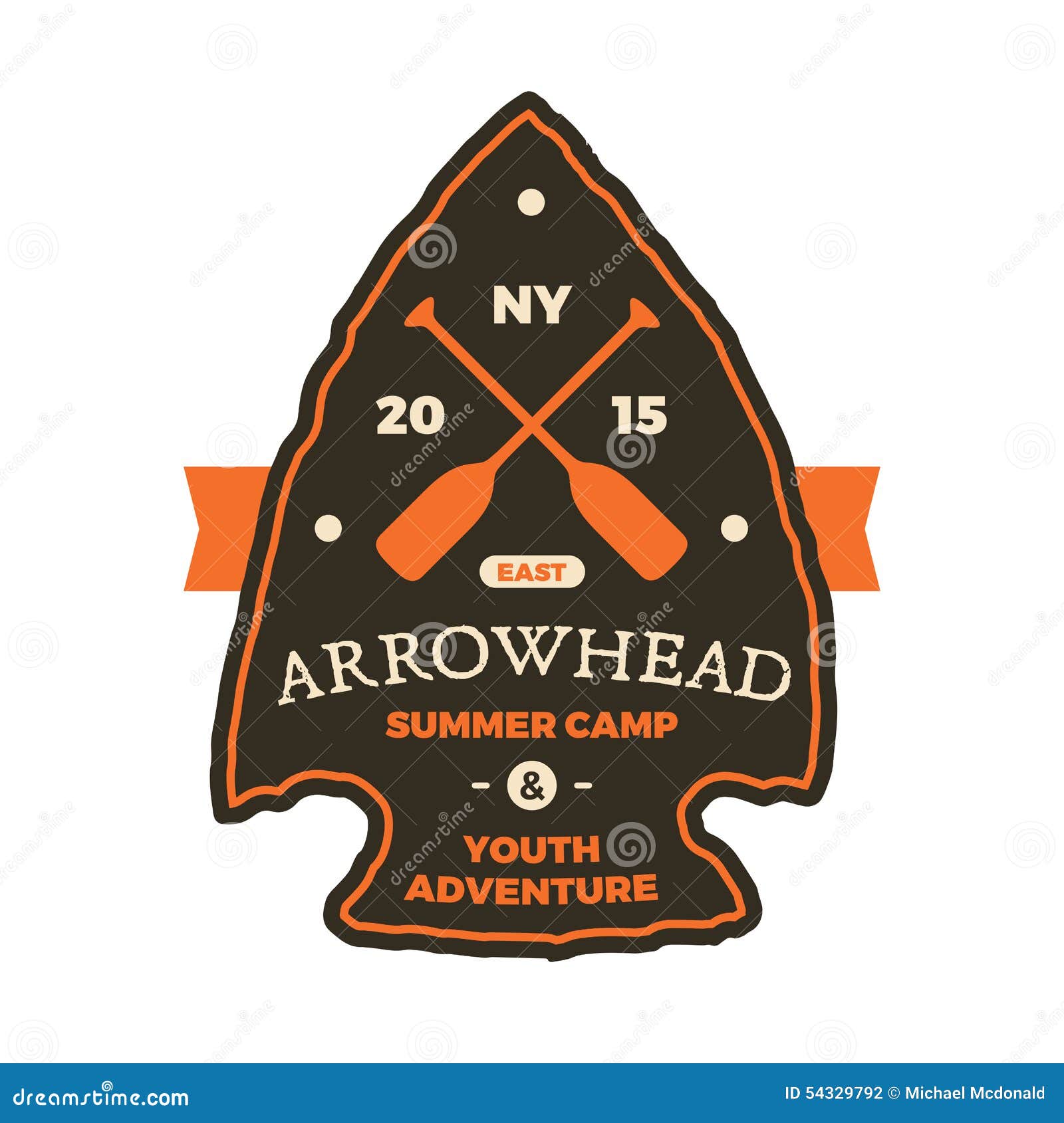 Arrowhead sign stock vector. Illustration of badge, brown - 54329792