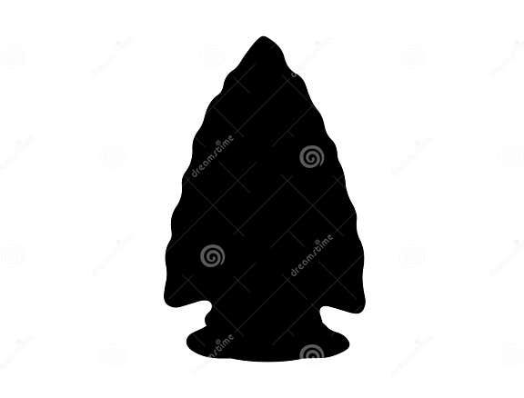 Arrowhead Silhouette Vector Art White Background Stock Vector ...