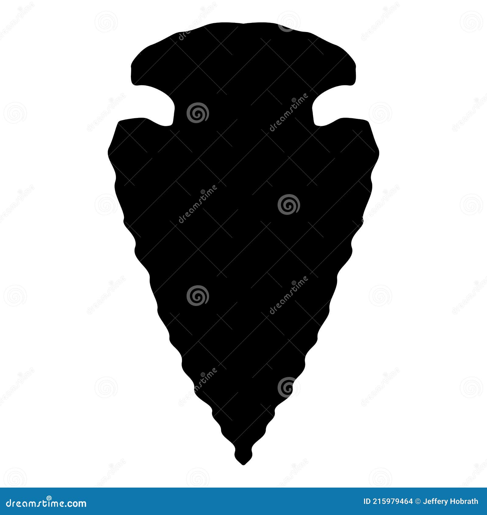Arrowhead Silhouette with Rough Edges Black Isolated Vector ...