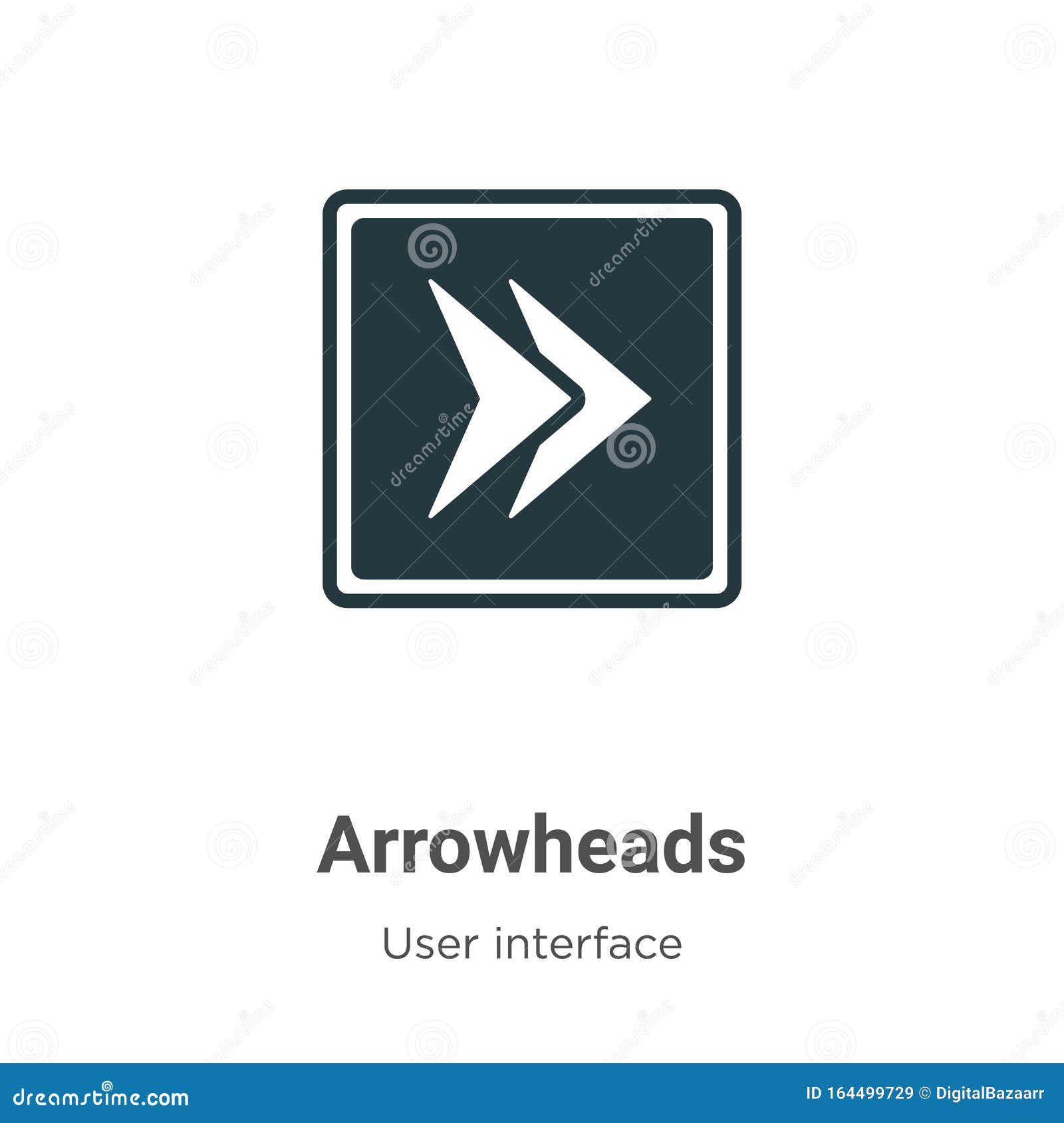 Arrowheads Vector Icon on White Background. Flat Vector Arrowheads Icon ...
