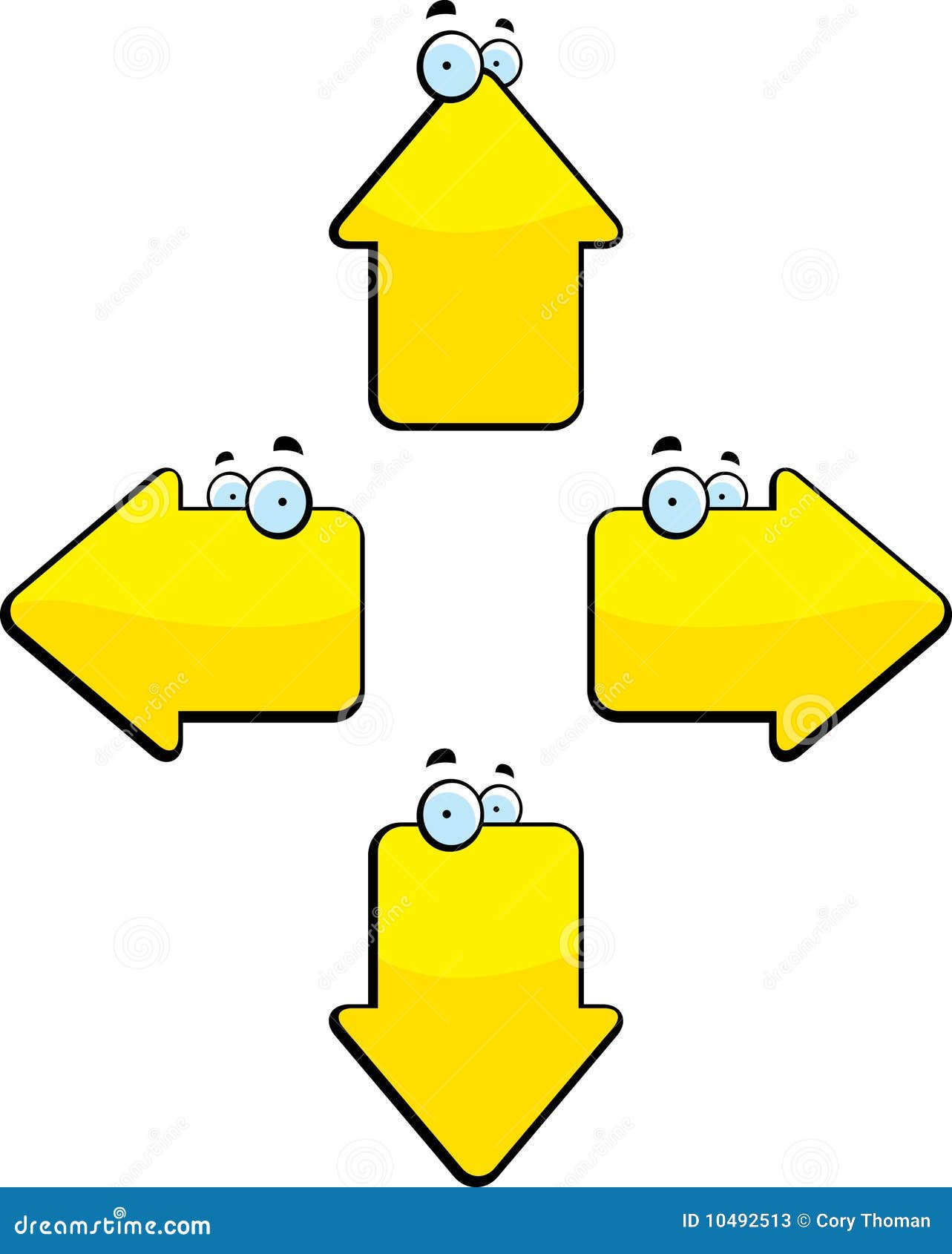 Arrows stock vector. Illustration of north, symbol, eyes - 10492513