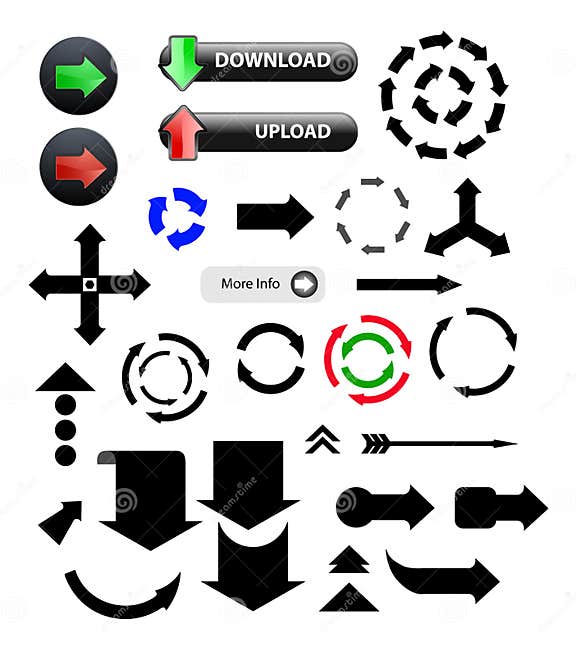 Arrows stock vector. Illustration of pointer, brackets - 13408651