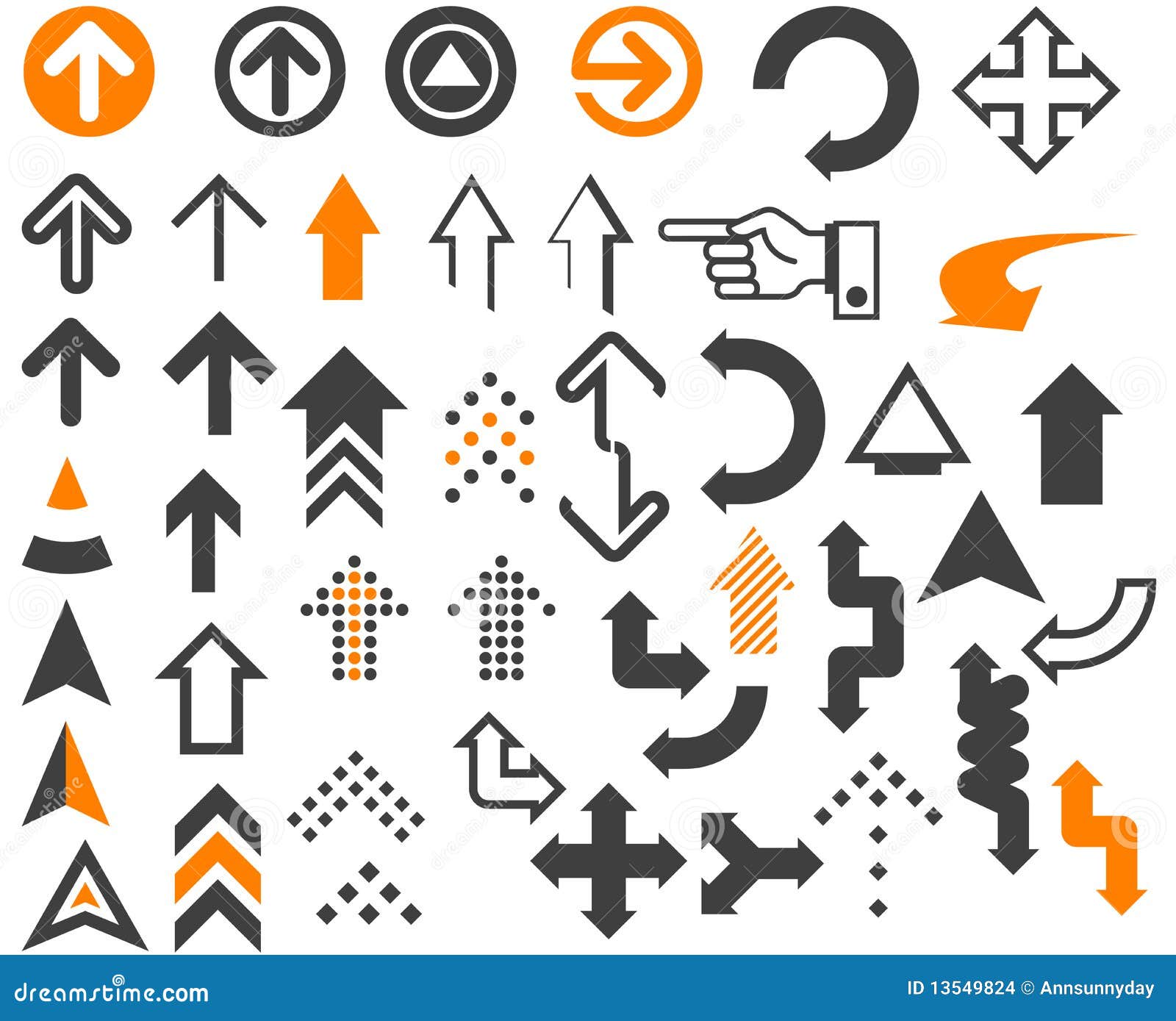 Arrows stock vector. Illustration of curved, contour - 13549824