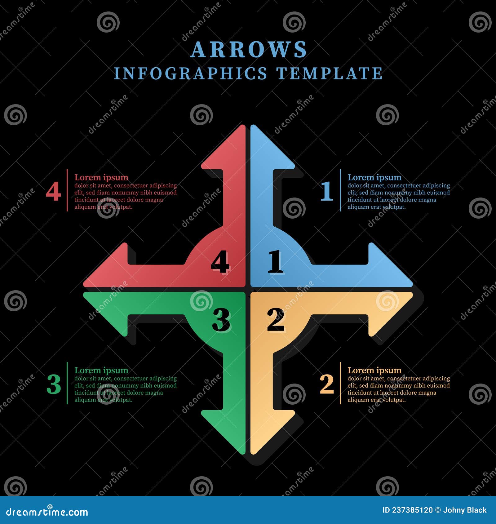 Arrow Process Infographics Design Template. Business Concept ...