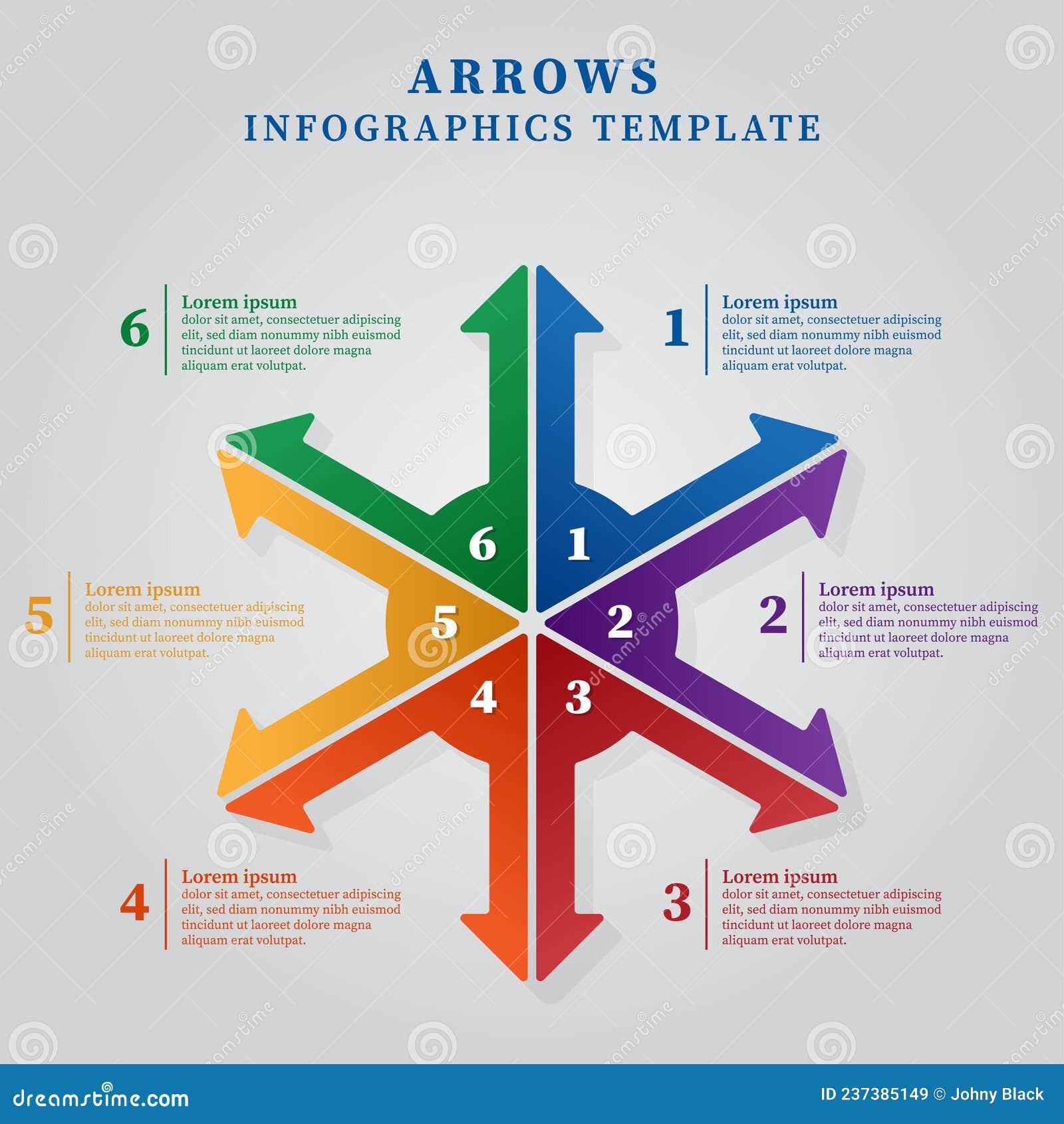 Arrow Process Infographics Design Template. Business Concept ...