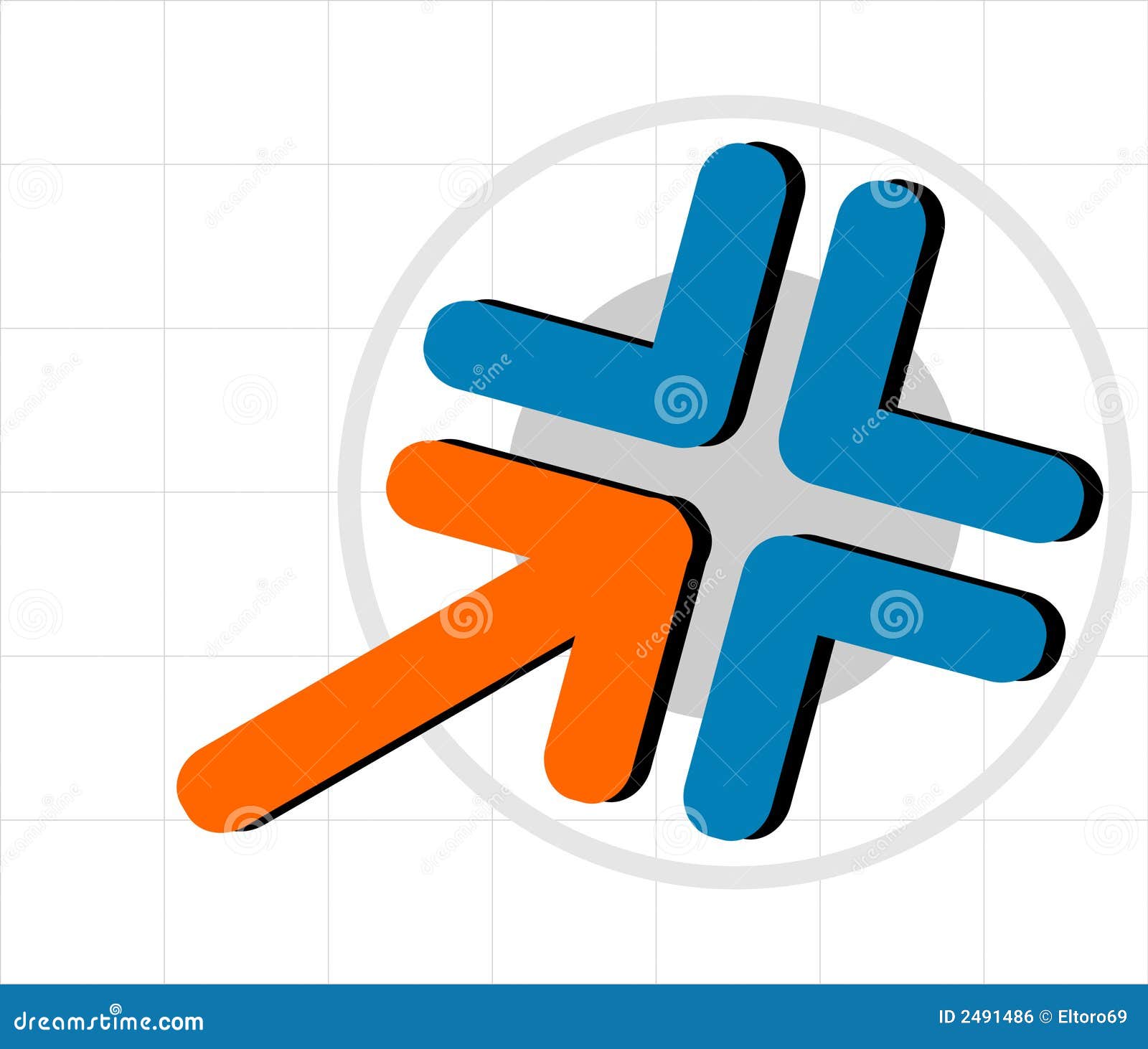 Arrows stock vector. Illustration of bitmap, abstract - 2491486