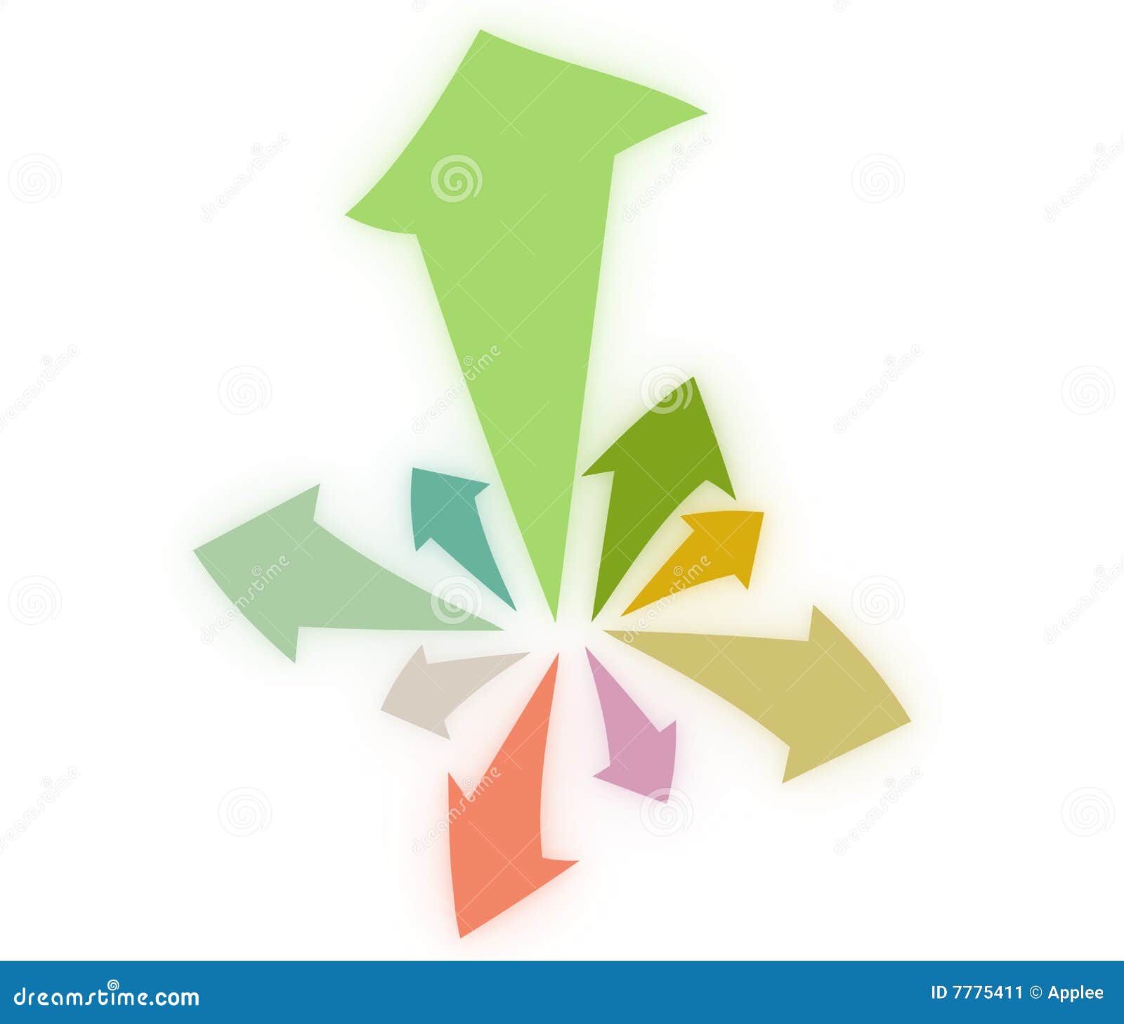 Arrows Expanding from Center Stock Vector - Illustration of design ...