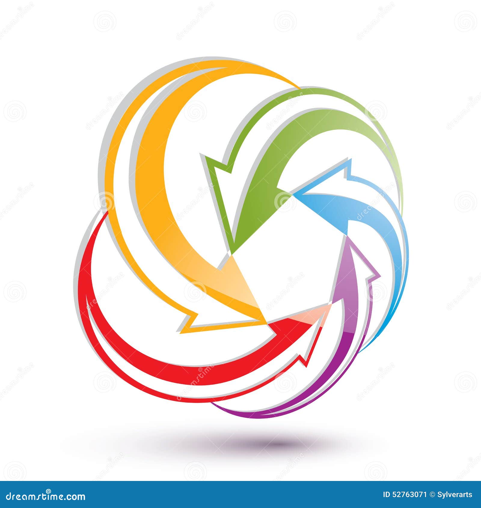 Arrows Abstract Conceptual Symbol Template, Vector 3d Pictogram Stock ...