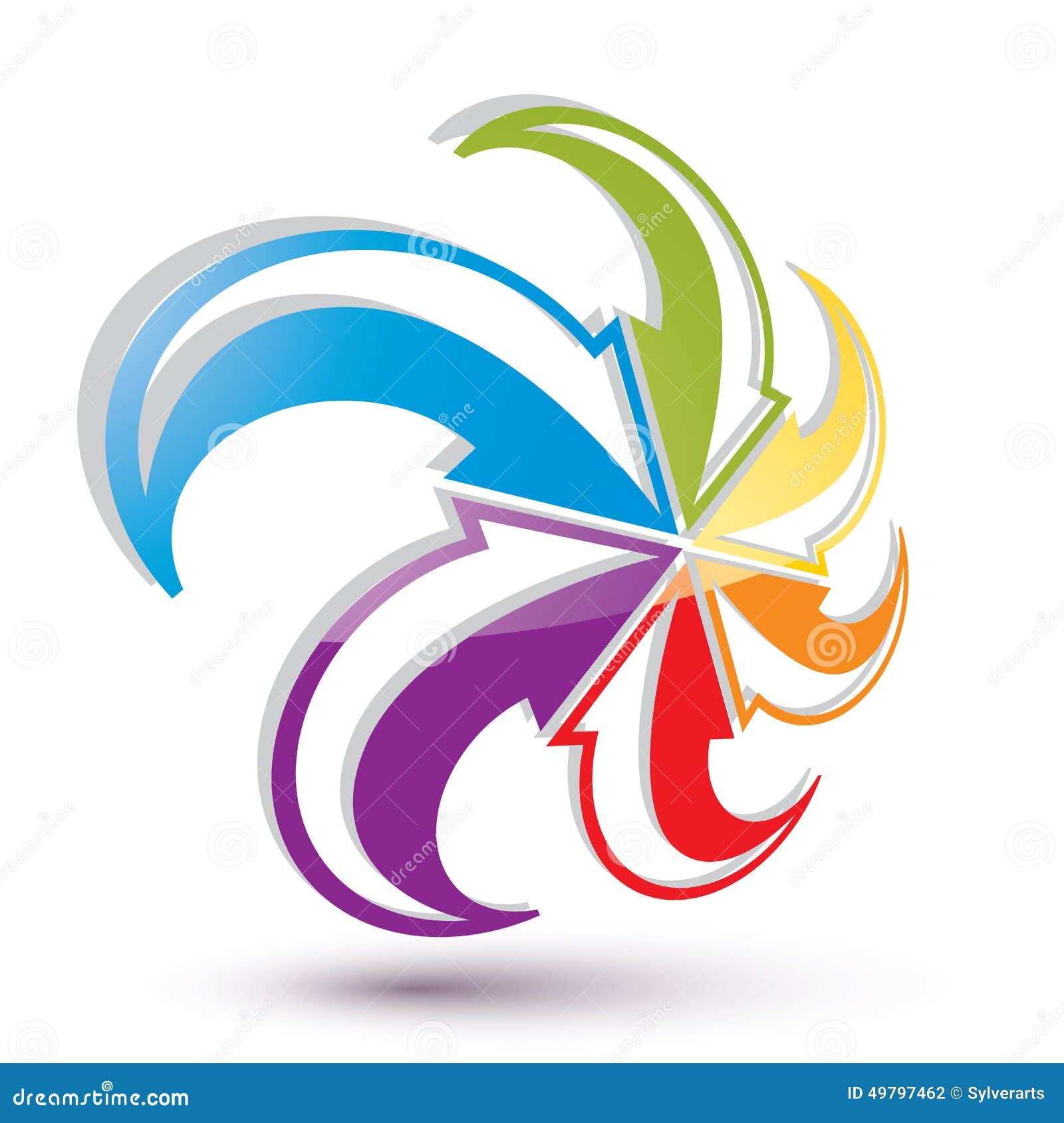 Arrows Abstract Loop Symbol Vector Conceptual Pictogram Template