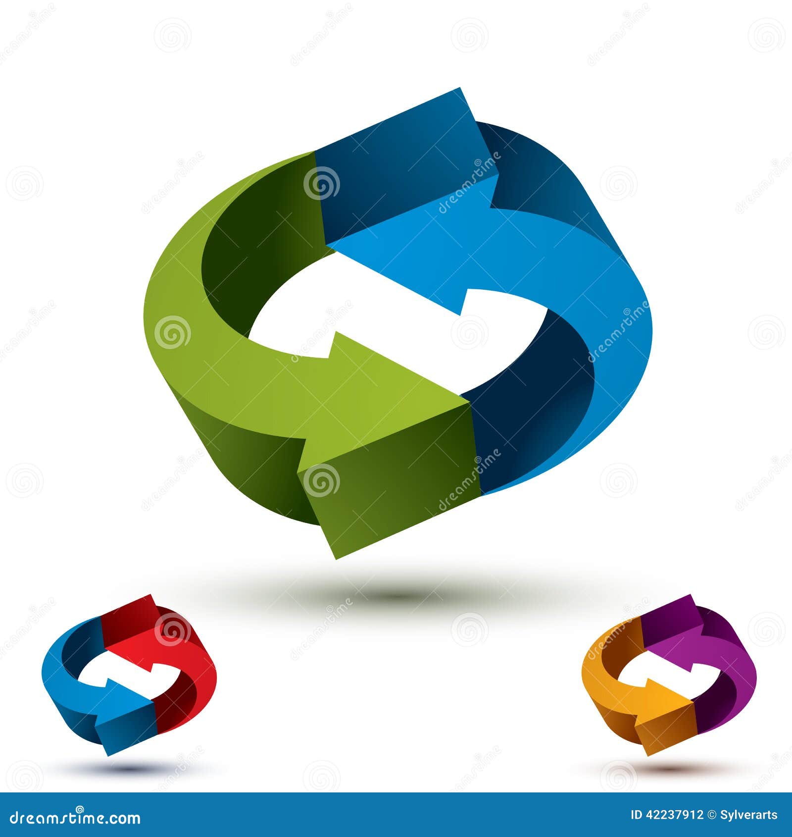 Arrows Abstract Loop Symbol Vector Conceptual Pictogram Template