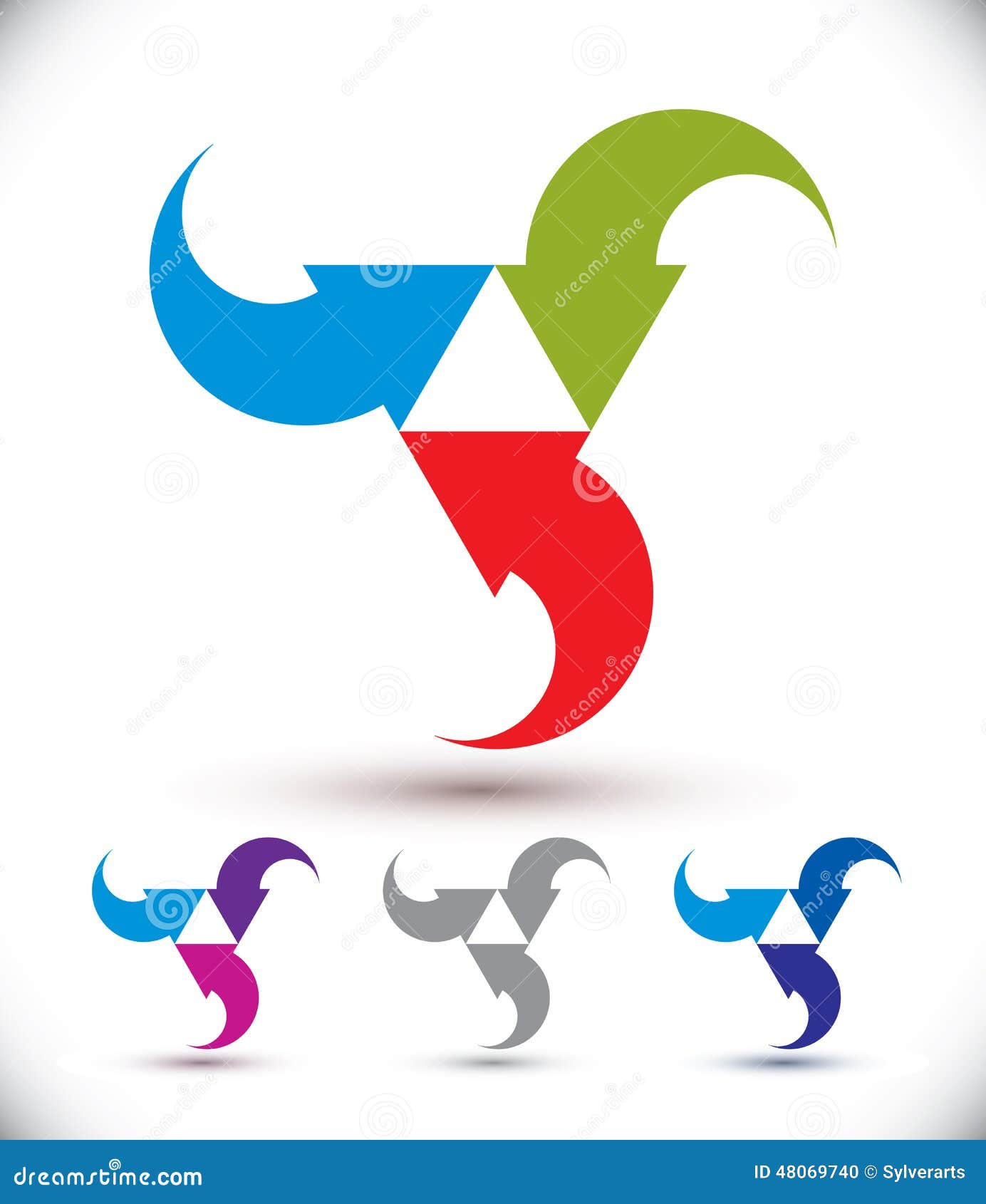 Arrows Abstract Loop Symbol, Vector Conceptual Pictogram Template ...