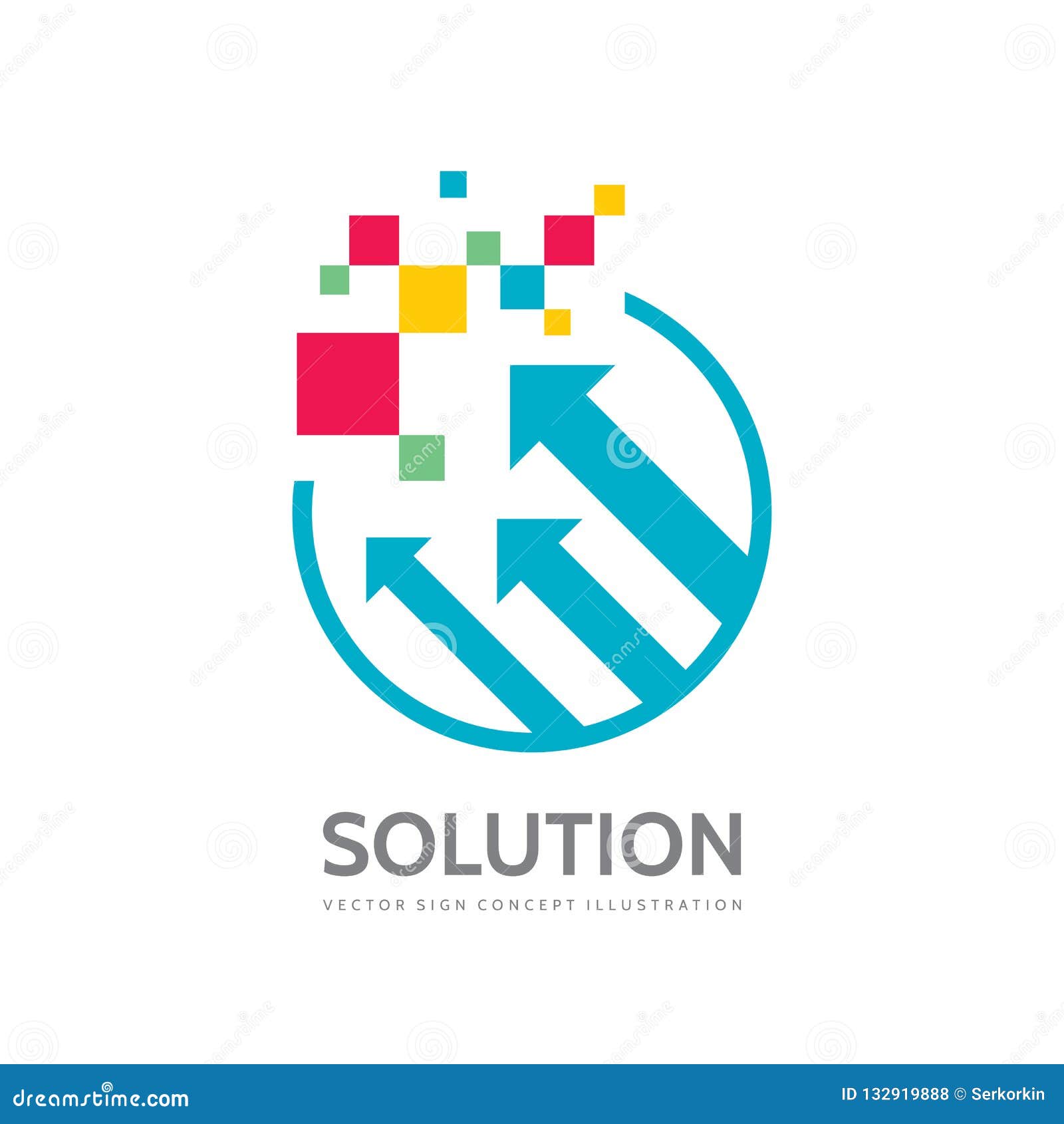 Logo Solution Arrows Stock Illustrations – 557 Logo Solution Arrows ...