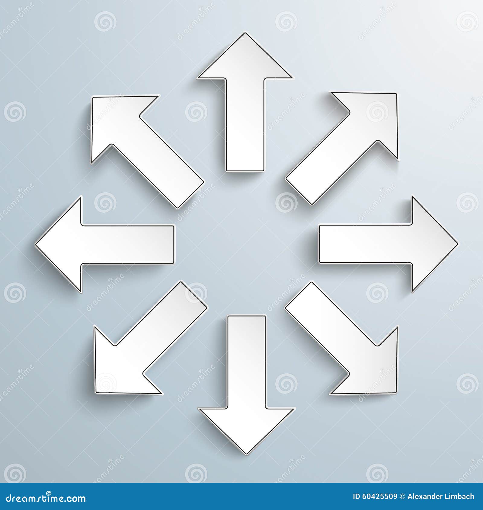 Arrows All Directions stock vector. Illustration of layout - 60425509