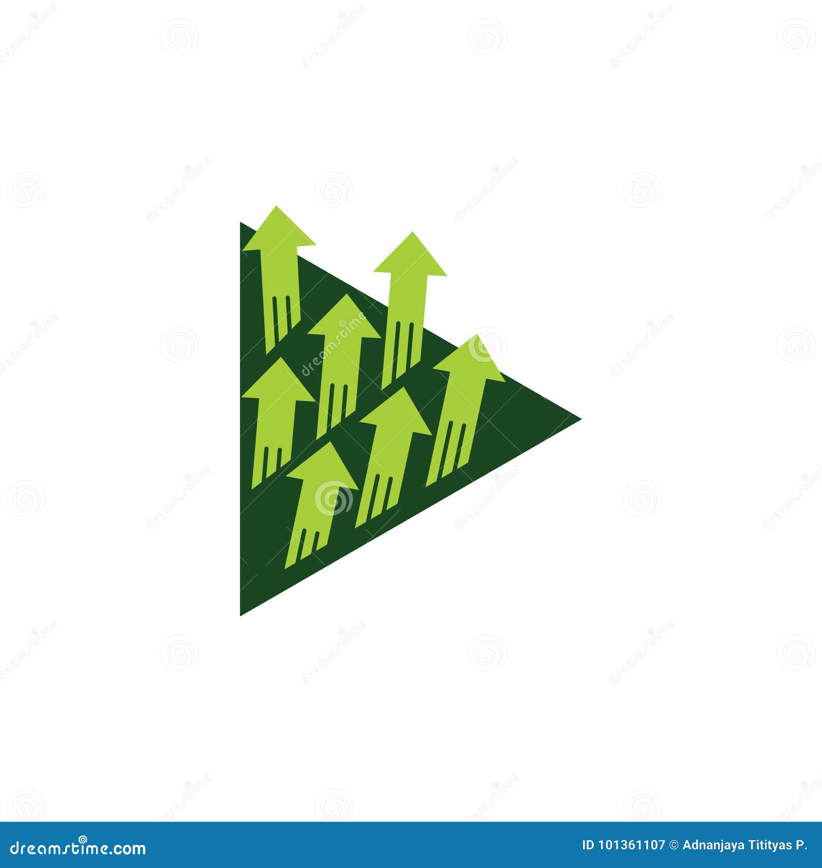 Arrows Appear Triangle Object Logo Stock Illustration - Illustration of ...