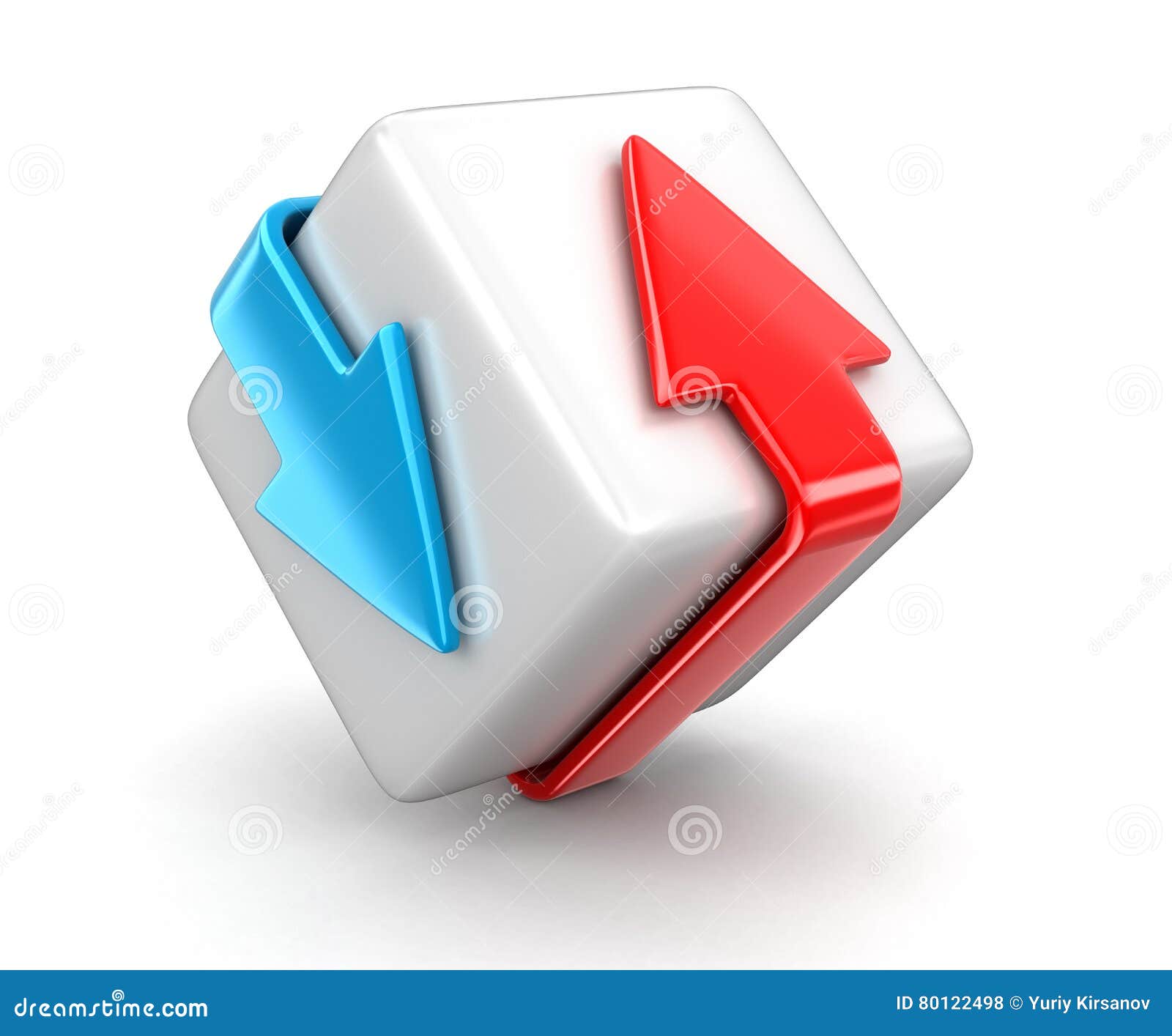 Arrows around box stock illustration. Illustration of shapes - 80122498