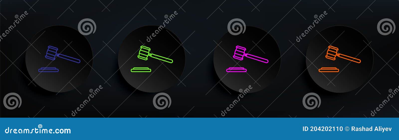 Arrows Around Icon in Transition Set Stock Illustration - Illustration ...