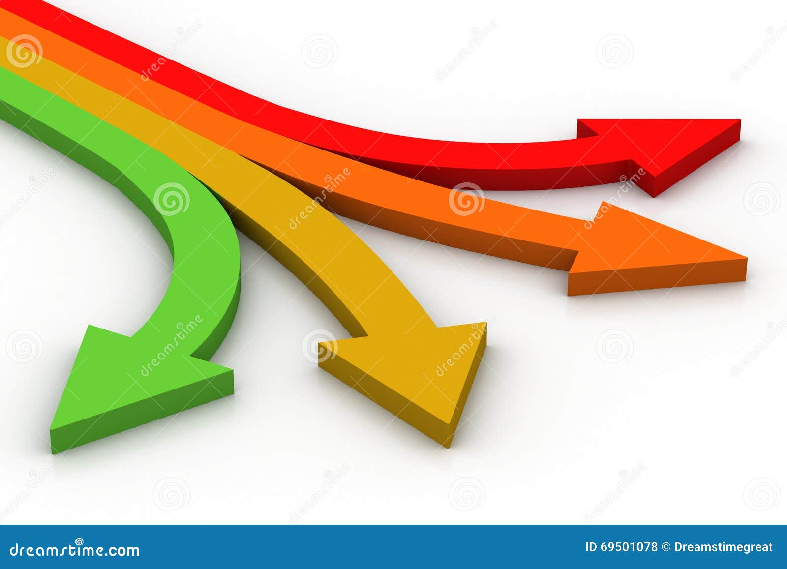 Arrows Arranged in Different Direction Stock Illustration ...