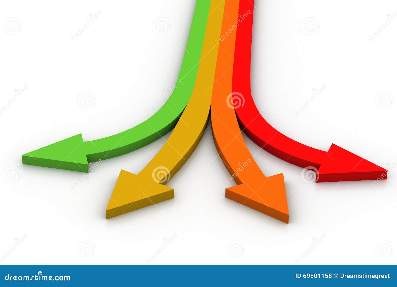 Arrows Arranged in Different Direction Stock Illustration ...