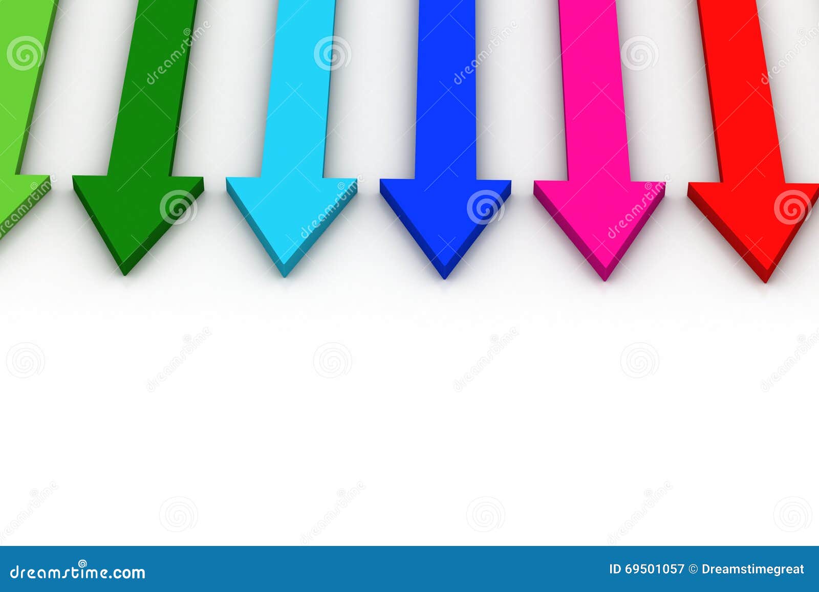 Arrows arranged in a row stock illustration. Illustration of design ...