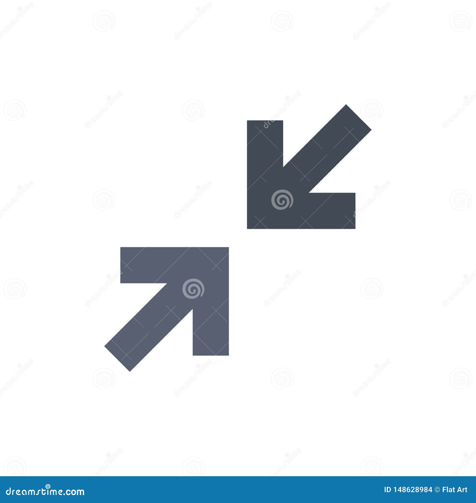 Arrows, Arrow, Zoom Flat Color Icon. Vector Icon Banner Template Stock ...