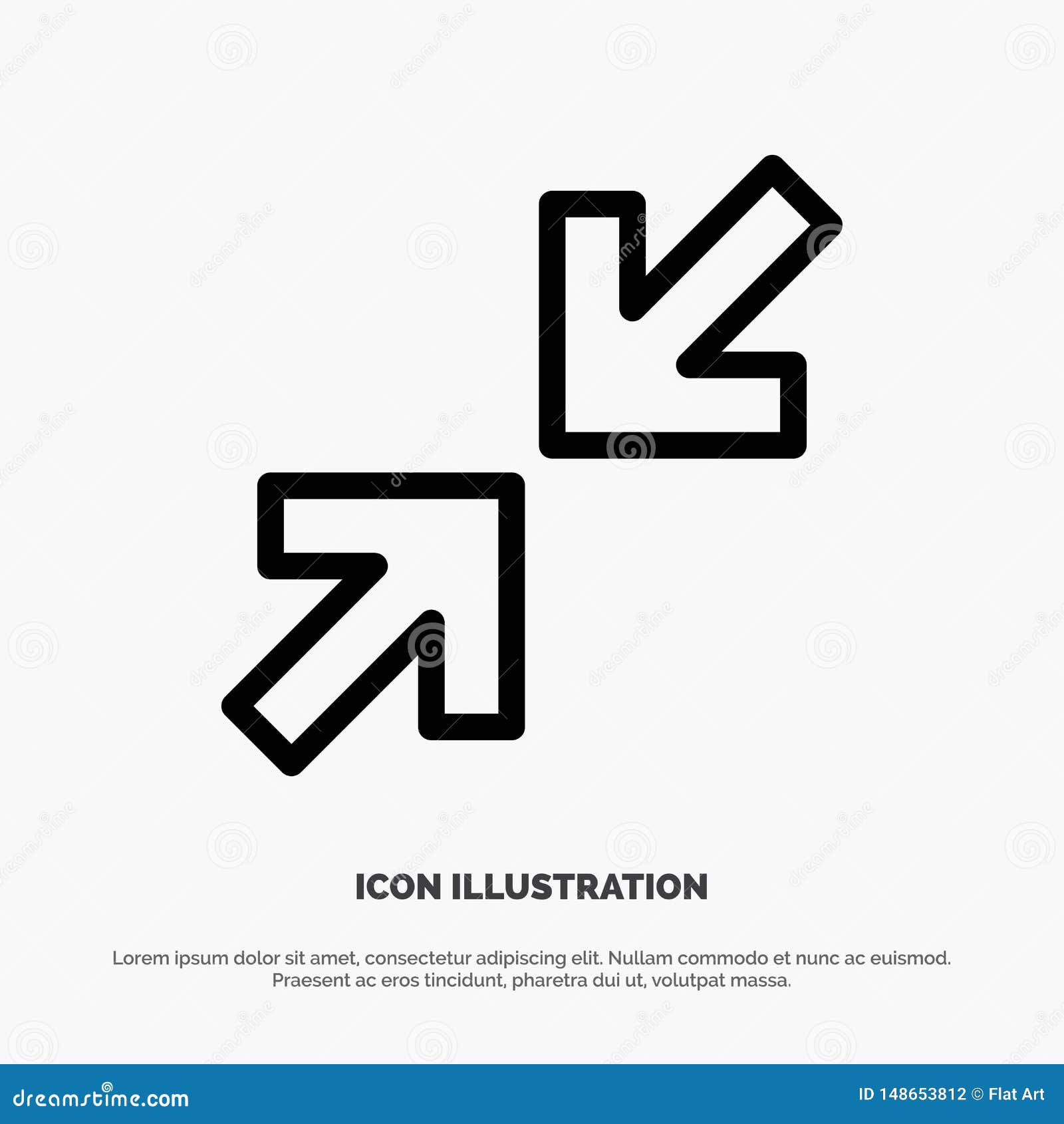 Arrows, Arrow, Zoom Line Icon Vector Stock Vector - Illustration of ...