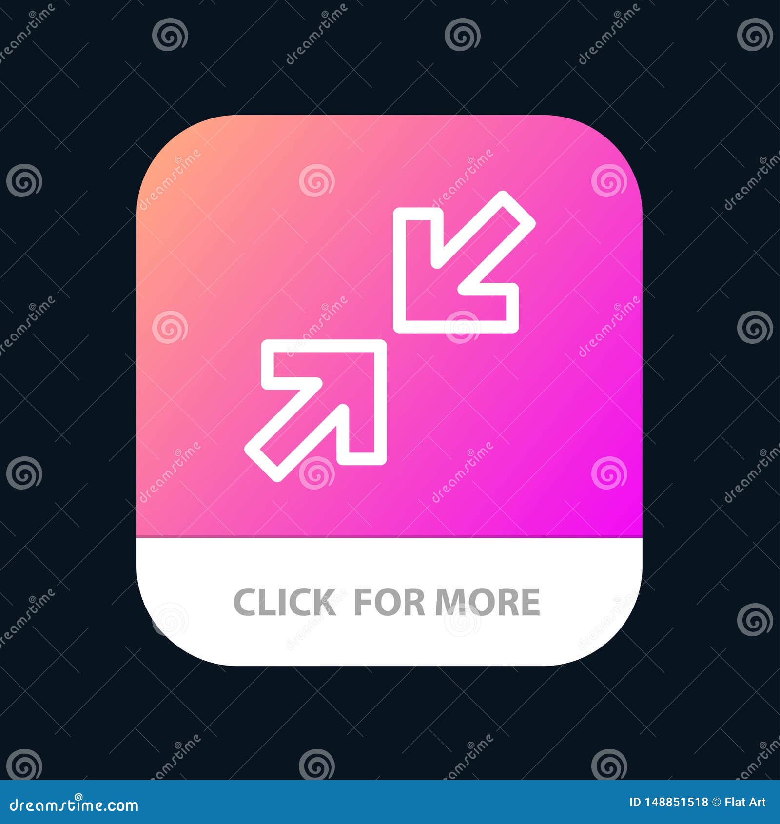 Arrows, Arrow, Zoom Mobile App Button. Android and IOS Line Version ...