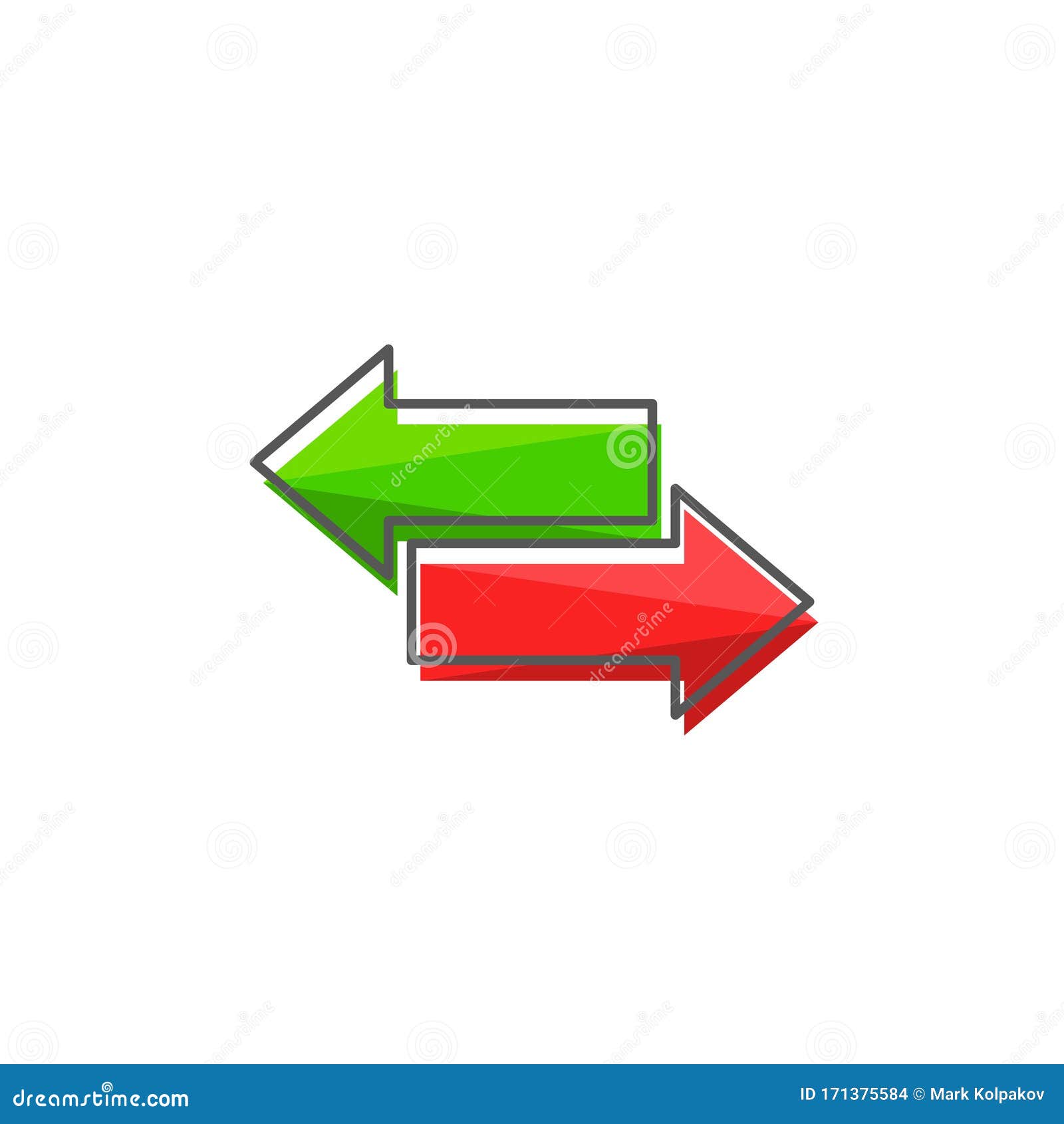 Undo And Redo Arrow Icon, Arrow Vector, Direction Illustration ...