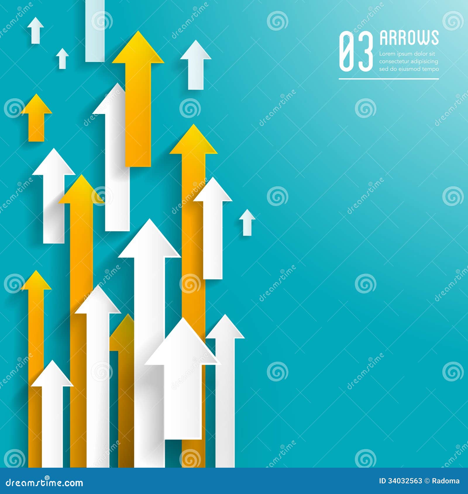 Arrows Background - Graphic Design Template Stock Illustration ...