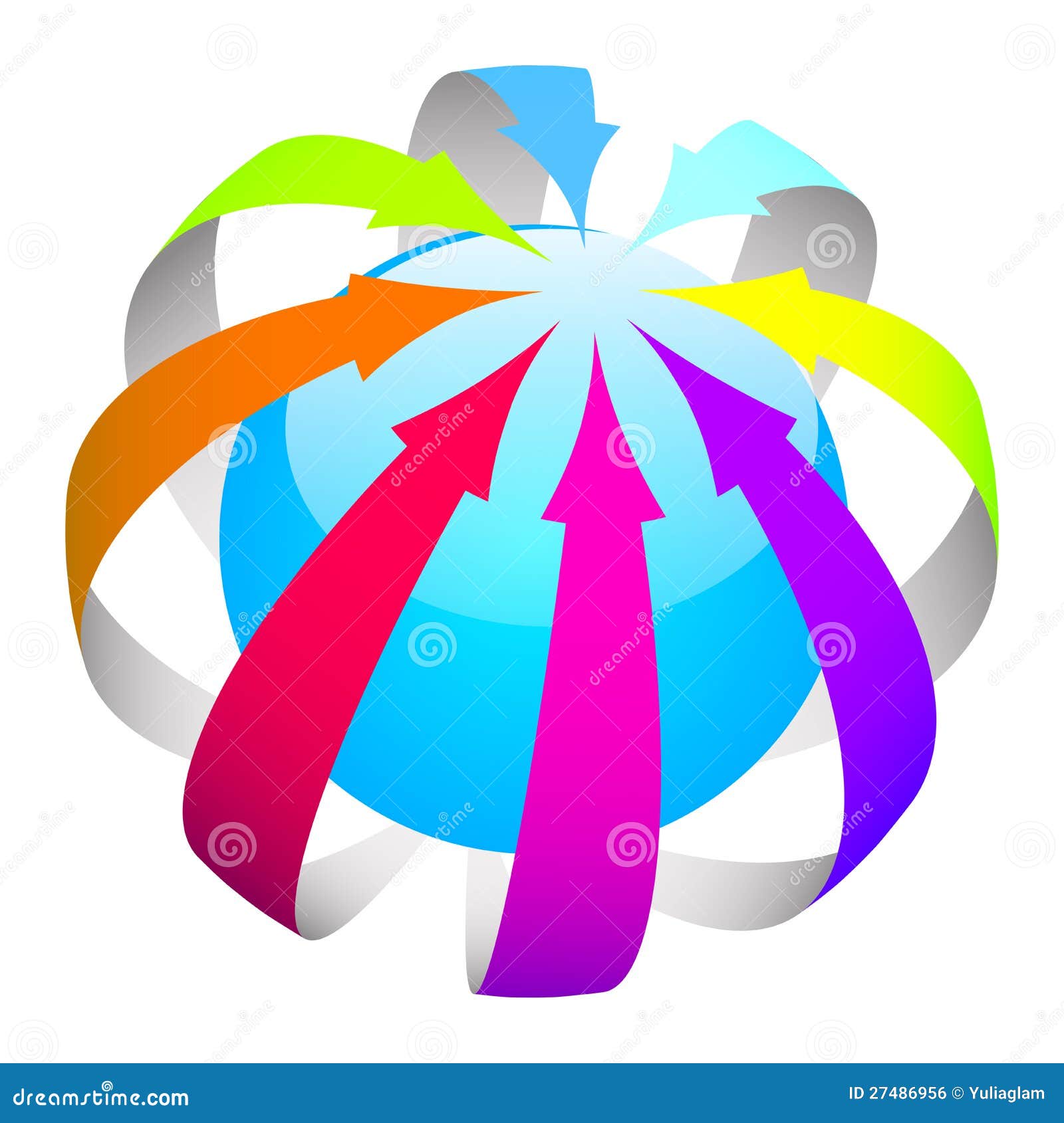 Arrows ball stock vector. Illustration of green, abstract - 27486956