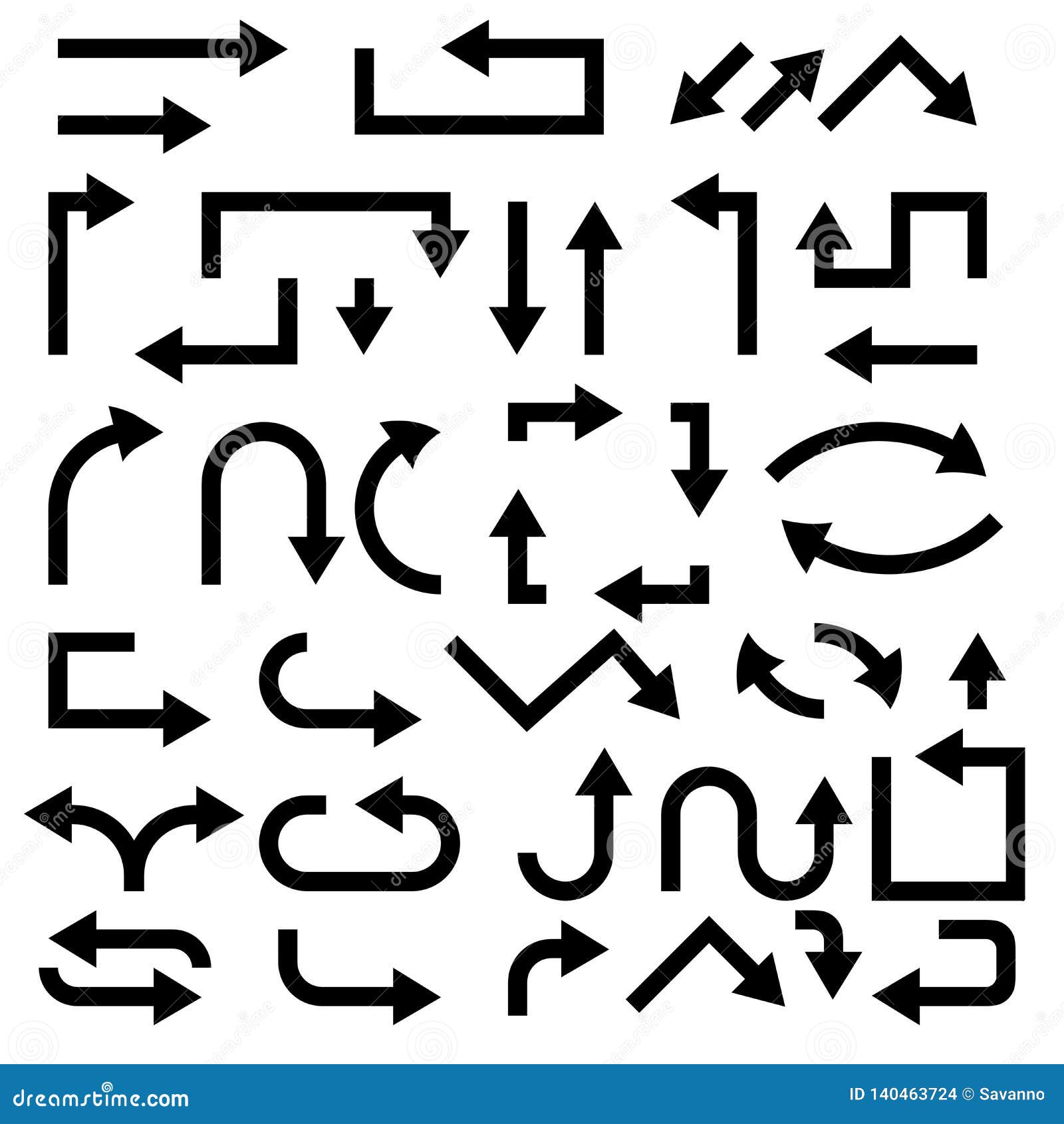 Arrows Set Of 400 Black Icons. Arrow Icon. Arrow Vector Collection ...