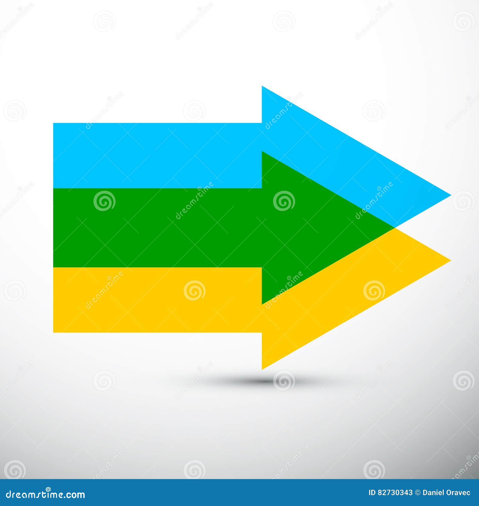 Arrows. Blue and Yellow Transparent Arrows Stock Vector - Illustration ...