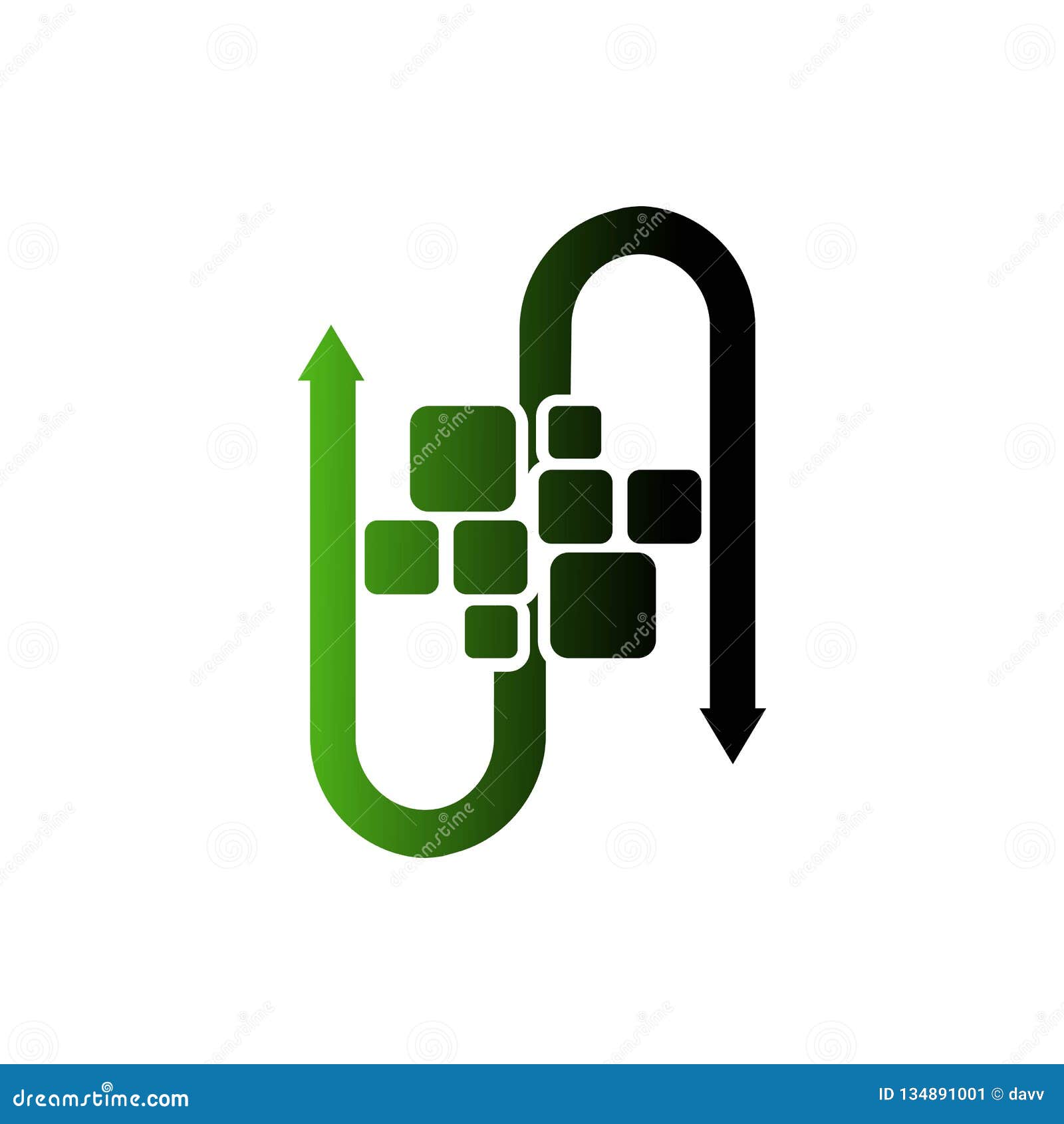 Arrows Box Rectangle Logo, 3d Arrow Link Business Logo Concept ...