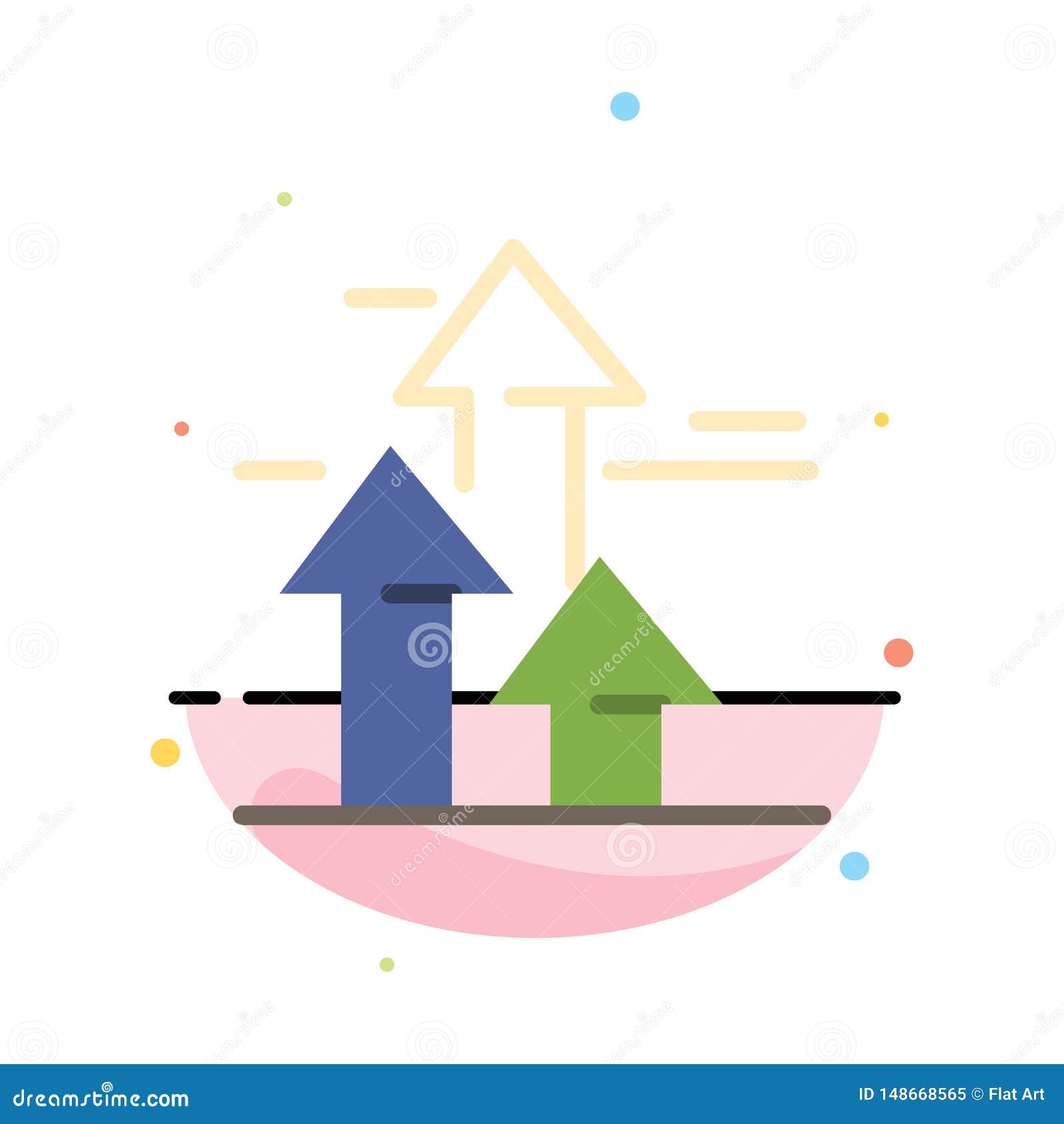 Arrows, Break, Breaking, Forward, Limits Abstract Flat Color Icon ...