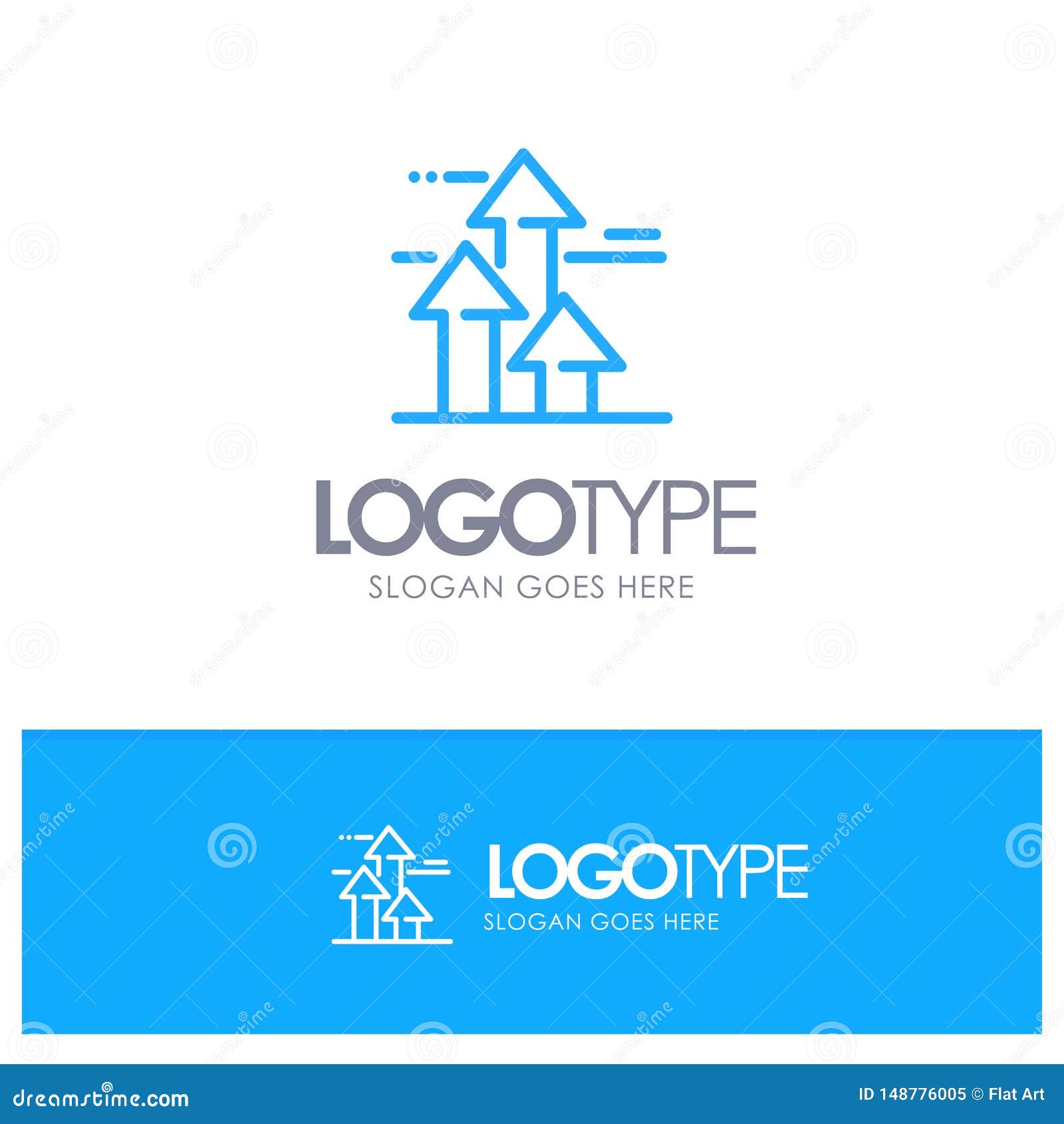 Arrows, Break, Breaking, Forward, Limits Blue OutLine Logo with Place ...