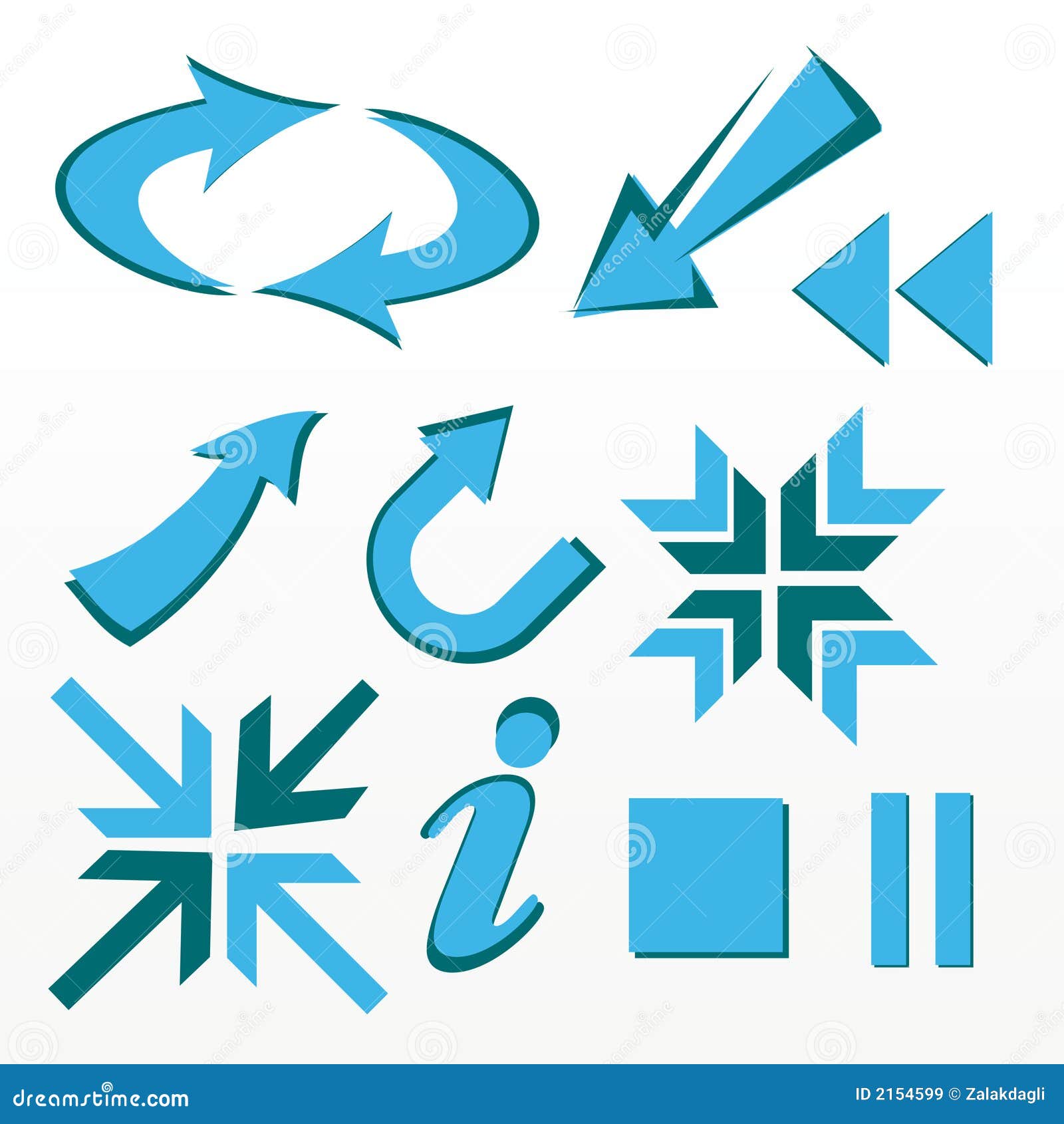 Arrows, Bullet, Icons, Signs Stock Illustration - Illustration of stop ...