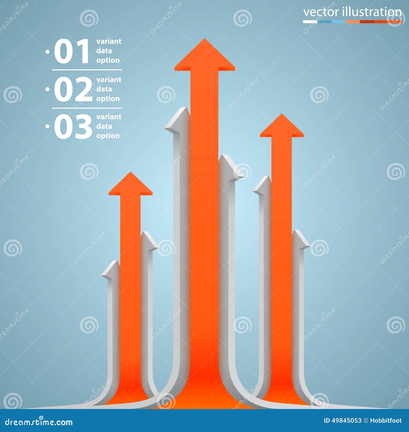 Arrows business growth stock vector. Illustration of color - 49845053