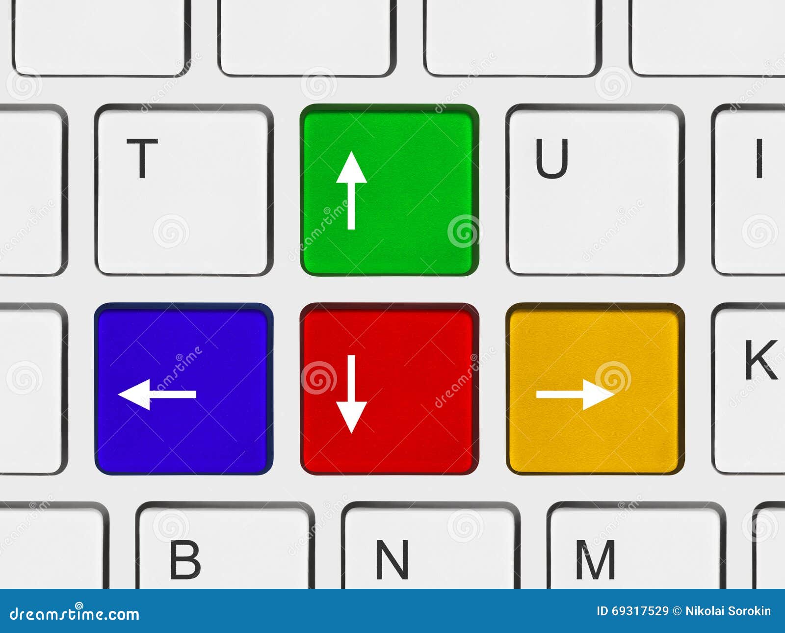 Arrows Buttons on Computer Keyboard Stock Image - Image of enter ...