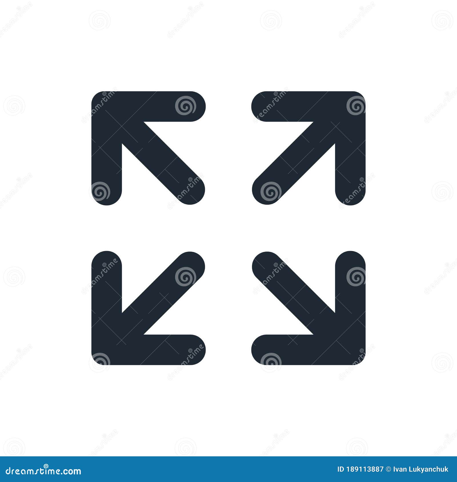 Arrows change size icon stock vector. Illustration of designator ...
