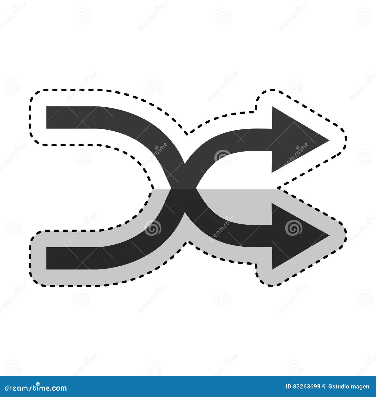 Arrows Change Symbol Isolated Icon Stock Illustration - Illustration of ...