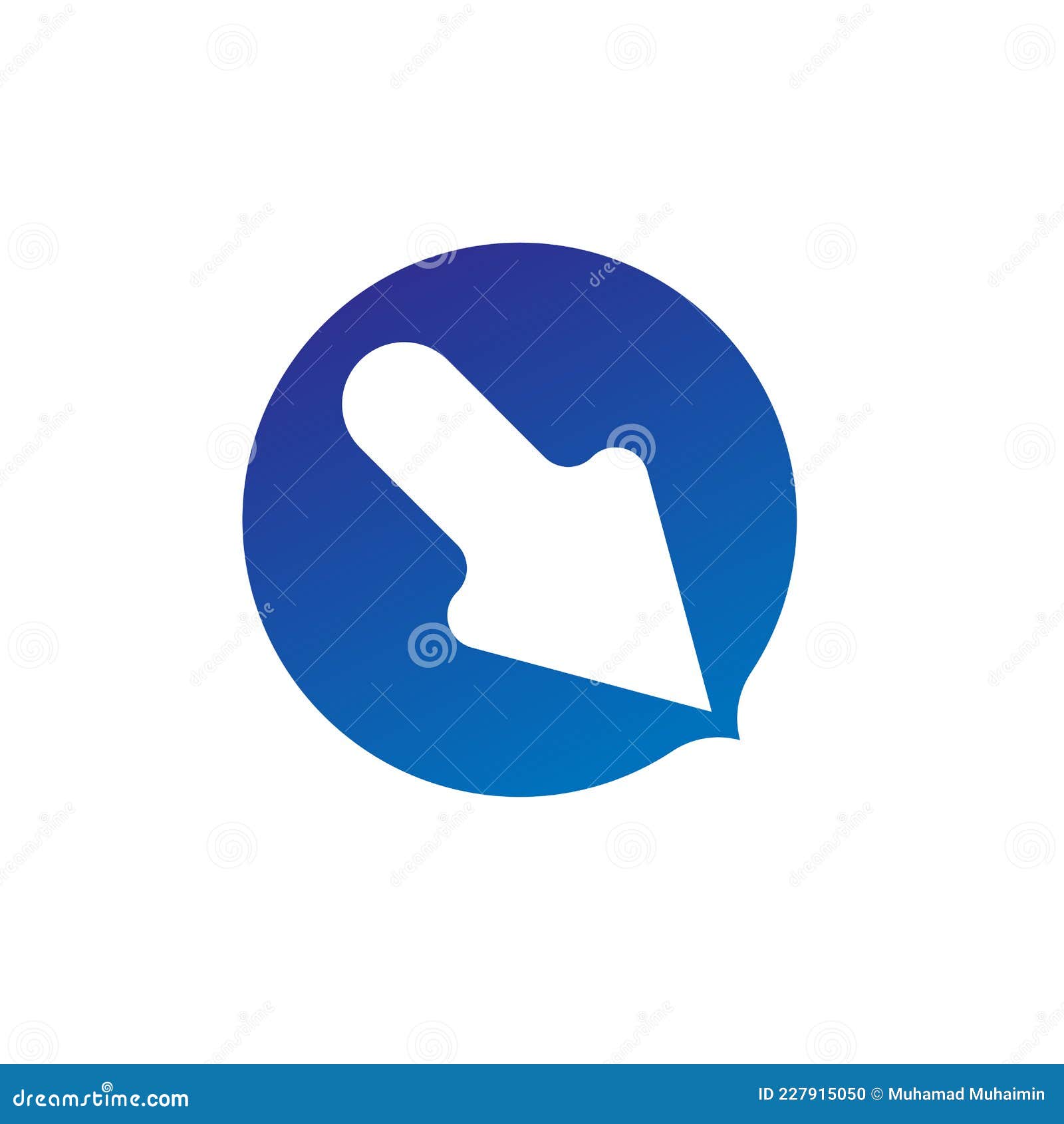 Arrows in a Circle Blue Icon Logo Stock Vector - Illustration of ...