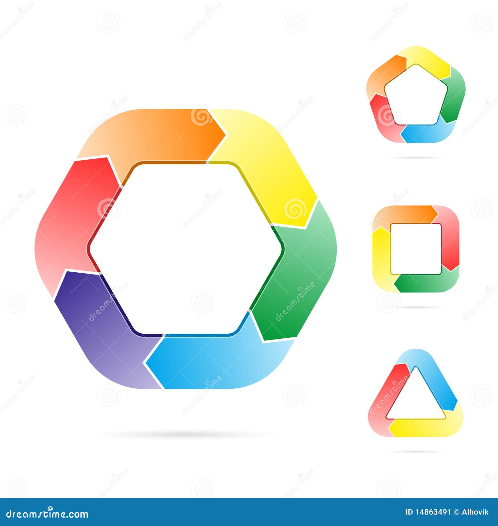 Circle Flow Chart With Seven Elements Vector Illustration ... Circle Flow Chart With Seven Elements Vector Illustration ...