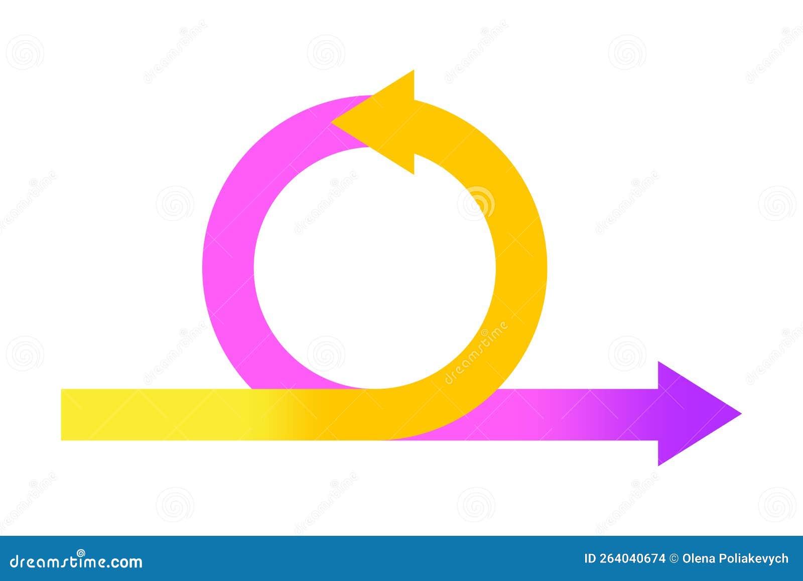 Arrows Circle Line. Business Strategy Structure. Teamwork Concept ...