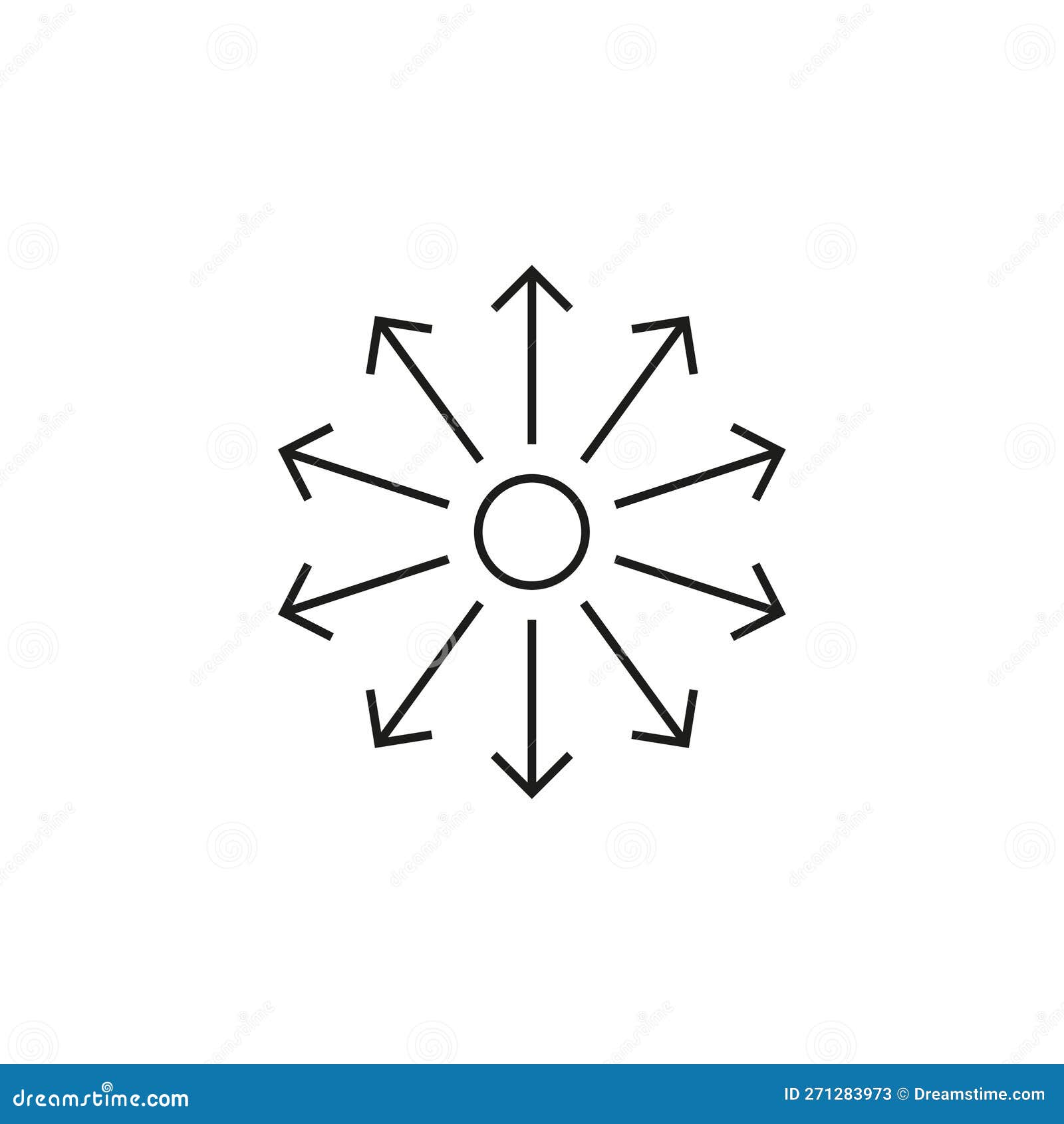 Arrows Circle Middle. Round Shape. Vector Illustration Stock Vector ...