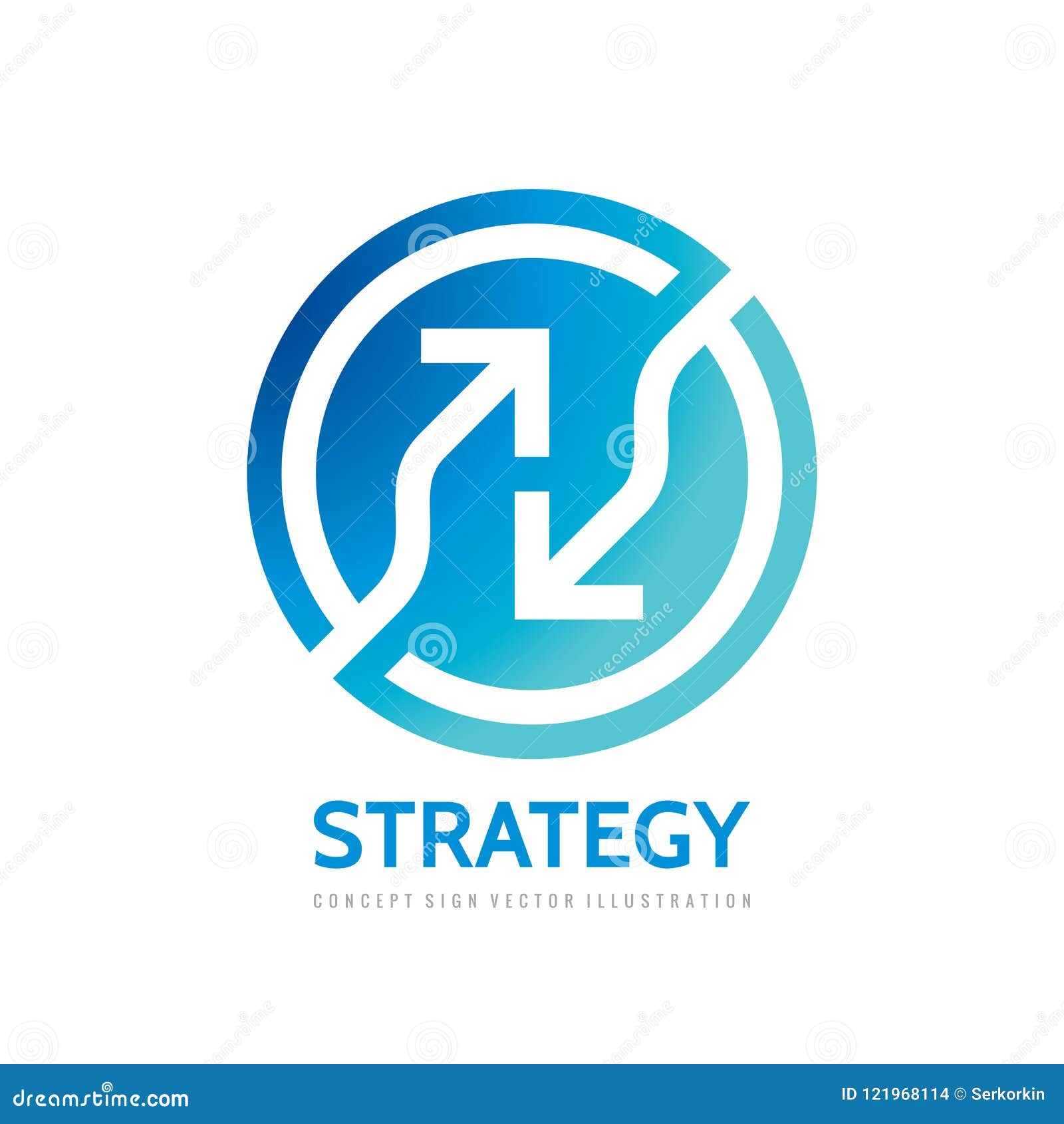 Arrows In Circle - Vector Logo Template Concept Illustration. Abstract ...