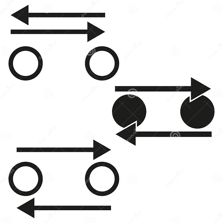 Arrows and Circles. Interaction and Direction Symbol. Simple Geometric ...