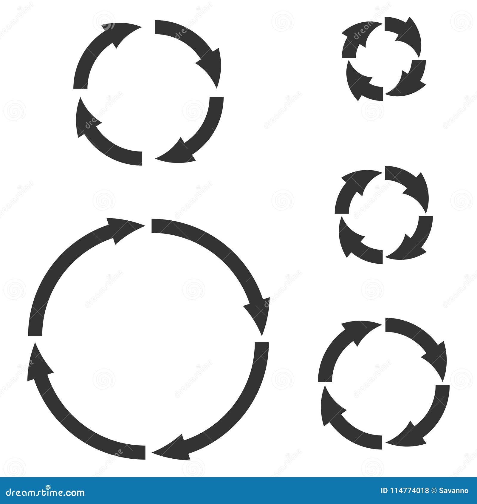 Arrows in Circular Motion. Arrow Combinations Stock Vector ... Arrows in Circular Motion. Arrow Combinations Stock Vector ...